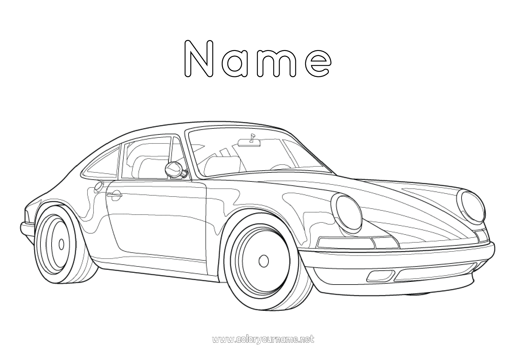 Coloring page No.3184 - Vehicles Car Racing car