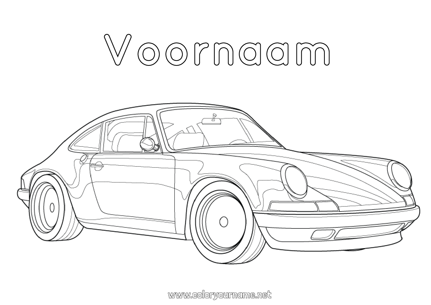 Kleurplaat nr.3184 - Voertuigen Auto Raceauto