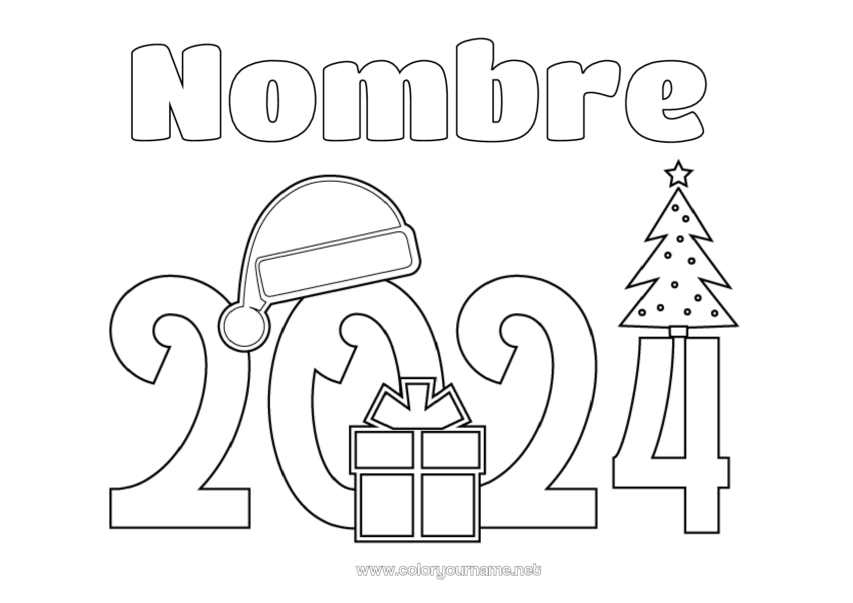 Nº de colorear 3215 - Navidad Feliz año 2024