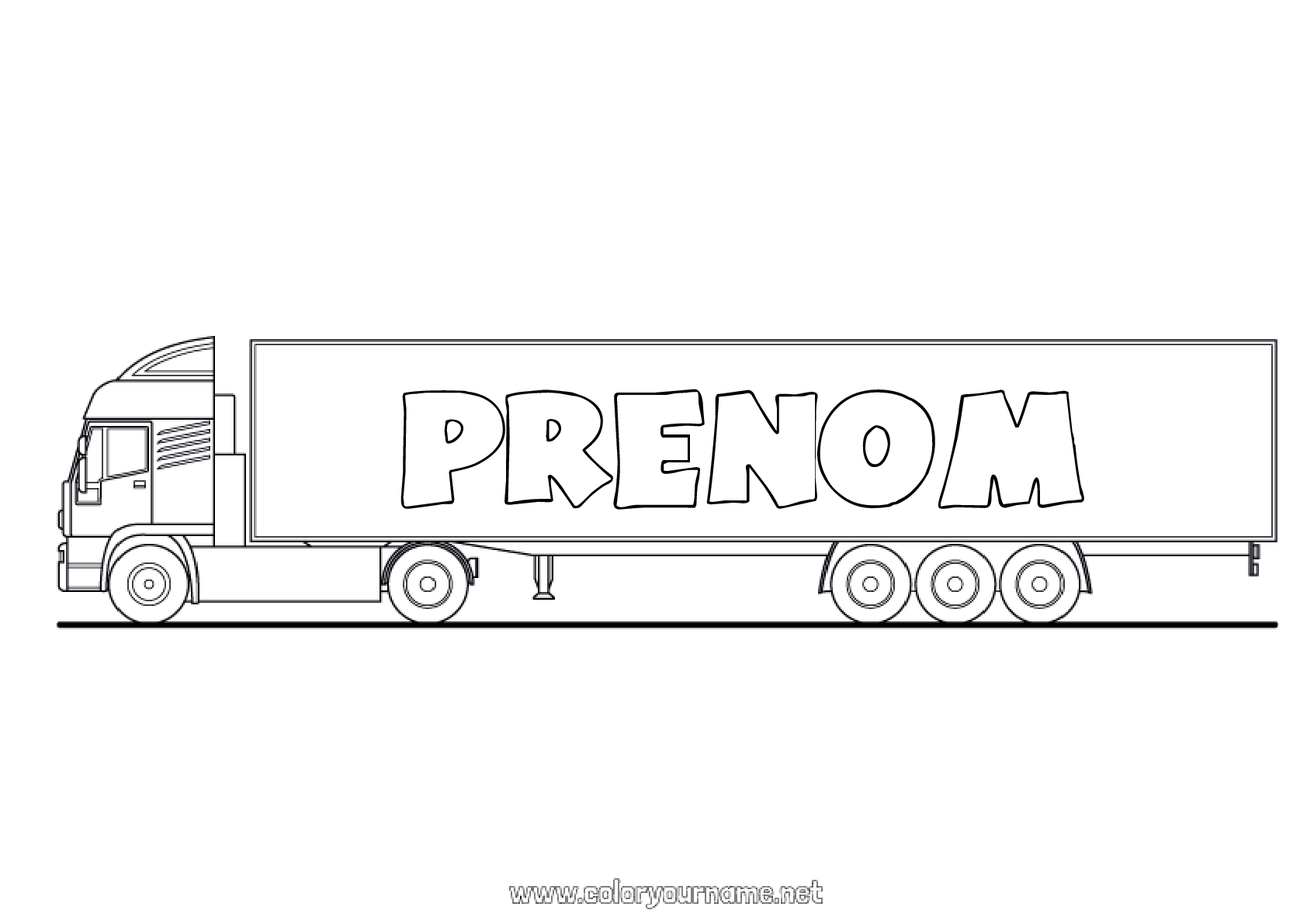 Coloriage n°321 - Camion Véhicules Coloriages intermédiaires