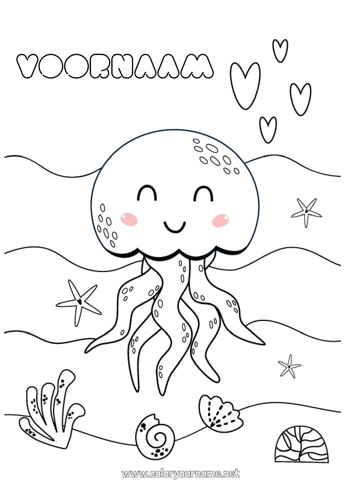 Kleurplaat nr.322 - Kwal Zee Dier