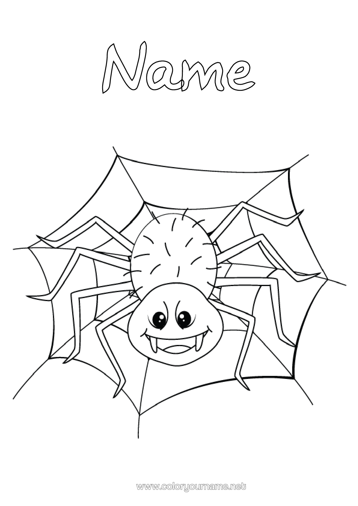 Coloring page No.3254 - Spider Animal Insects