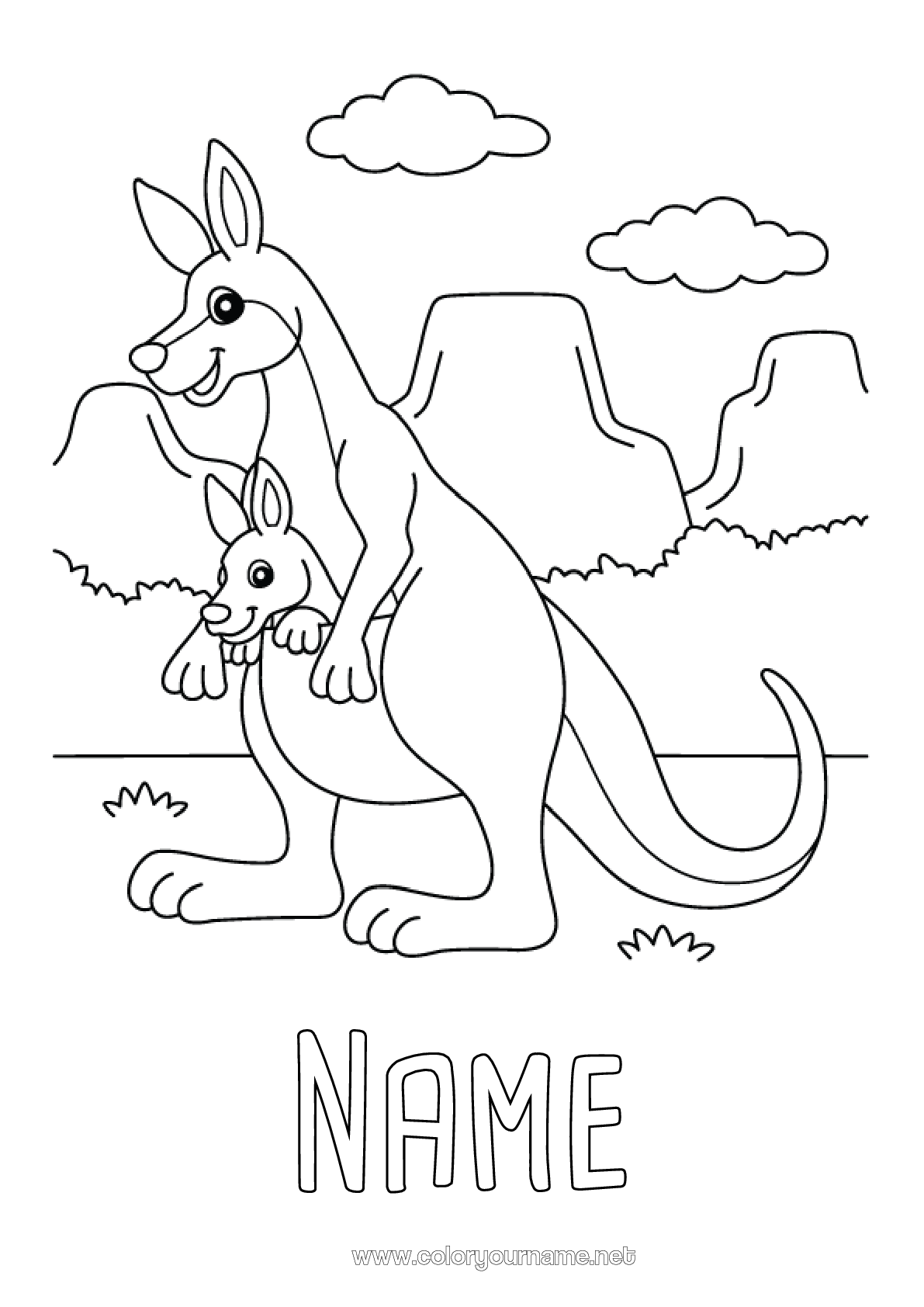 Coloring page No.3276 - Animal Australia Other animals of the world
