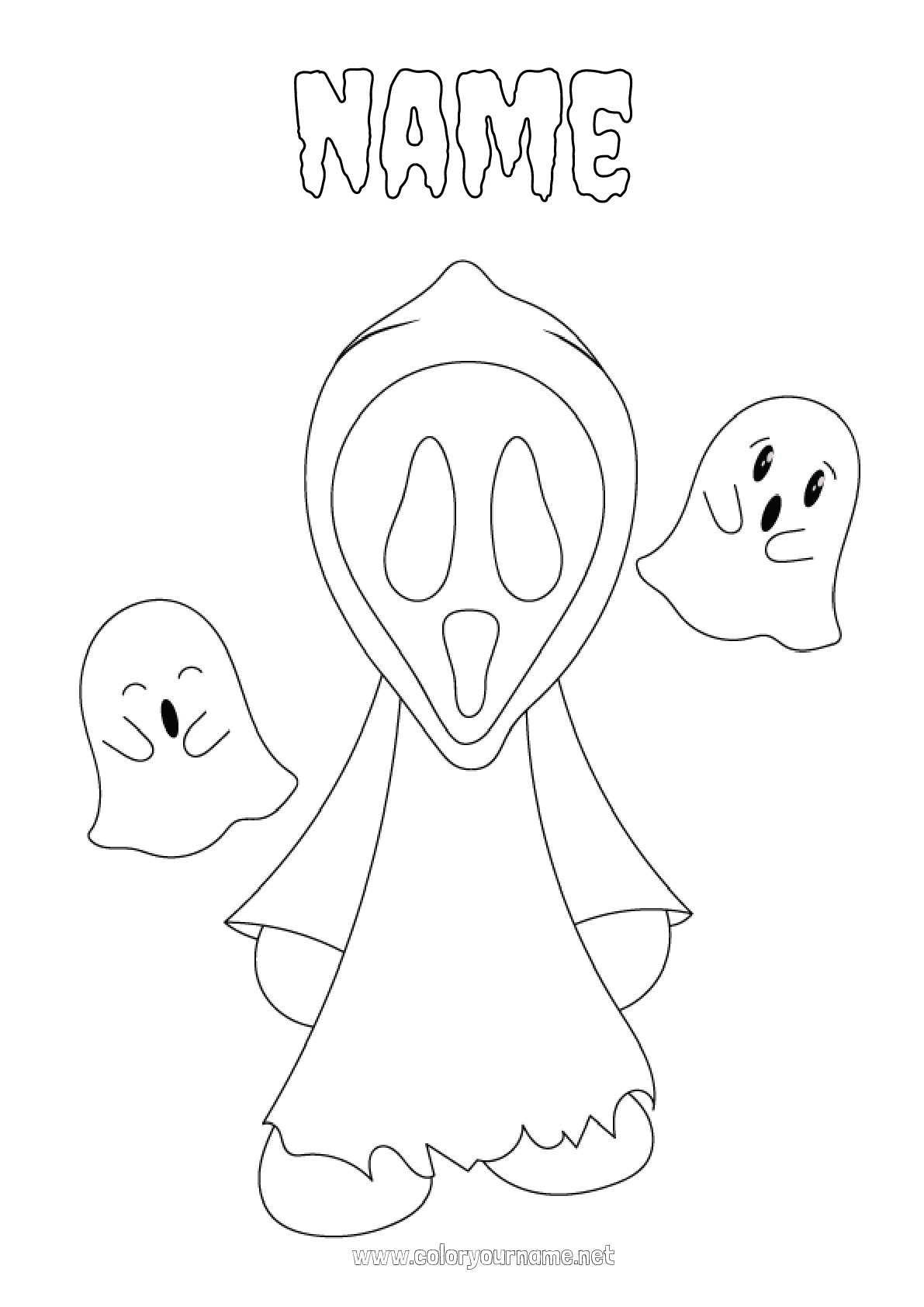 Coloring page No.3288 - Ghost Monster Halloween