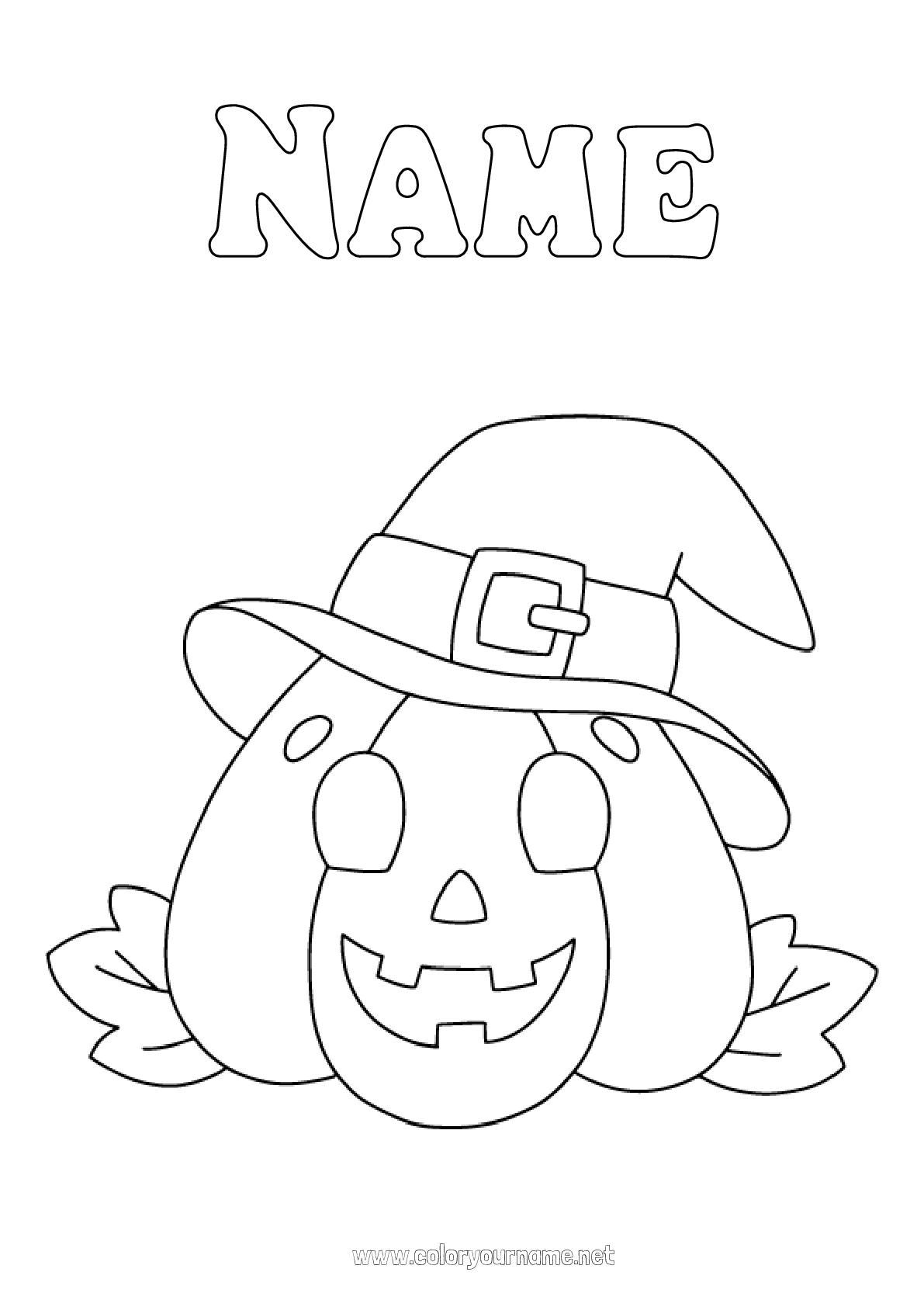 Coloring page No.3295 - Pumpkin Jack O'Lantern Hat