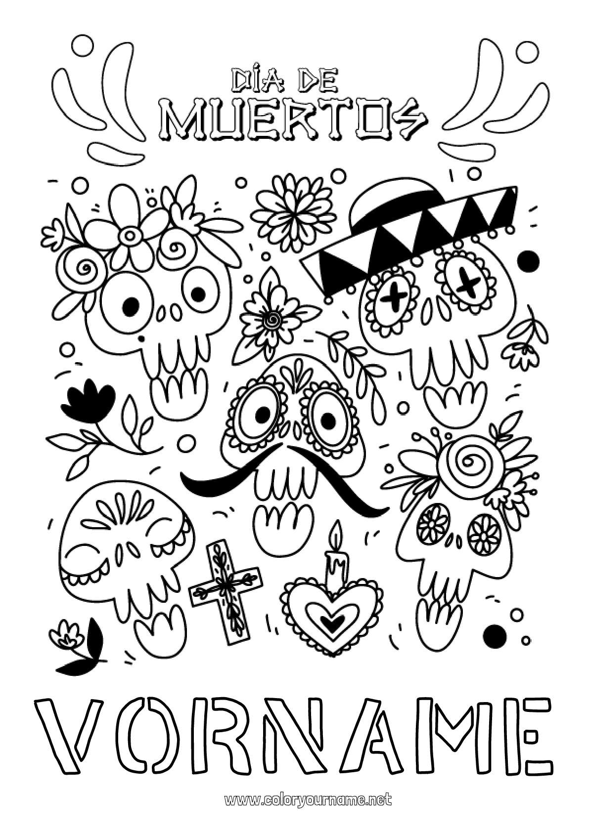Dia De Los Muertos Hodeskalle Maske Mal