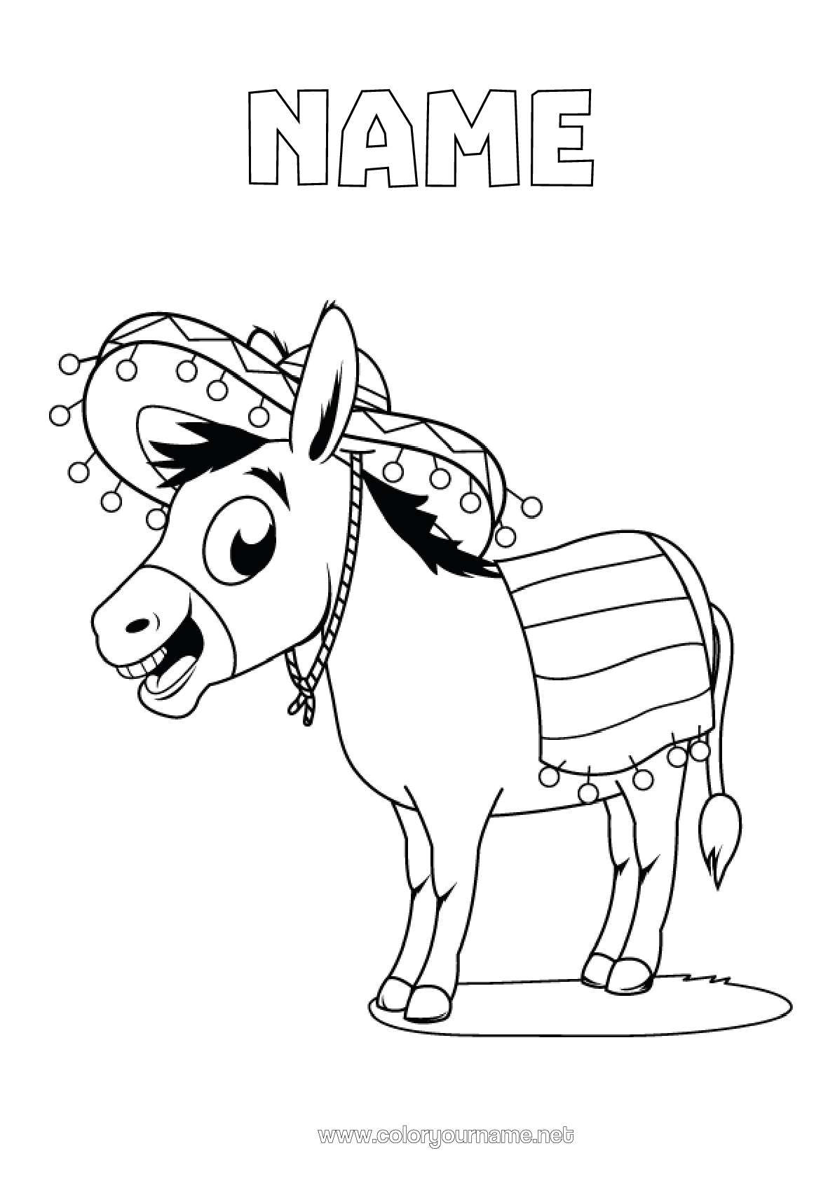 Coloring page No.3435 - Animal Mexico Farm animals