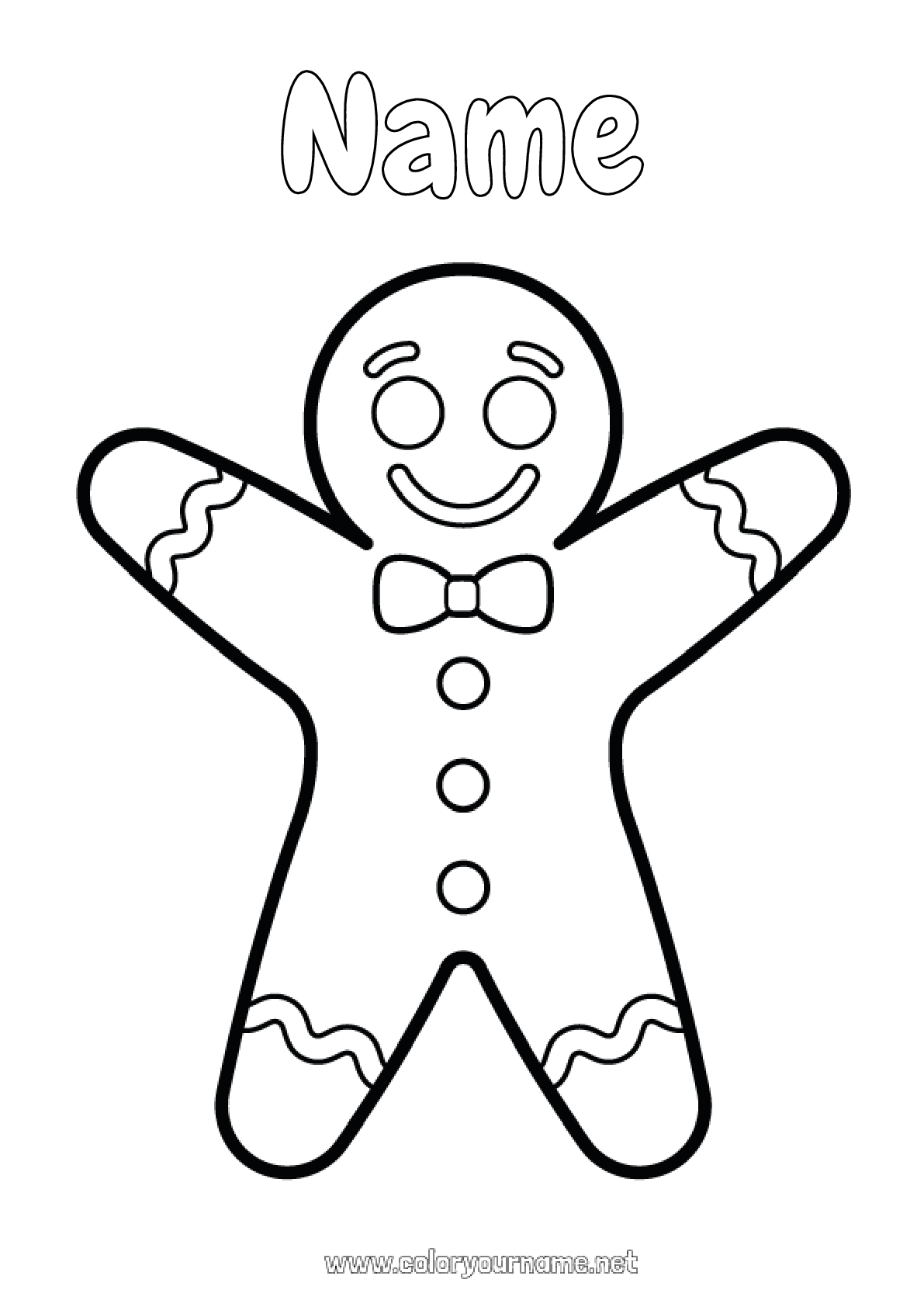 Coloring page No.3508 - Gingerbread Treats Easy coloring pages