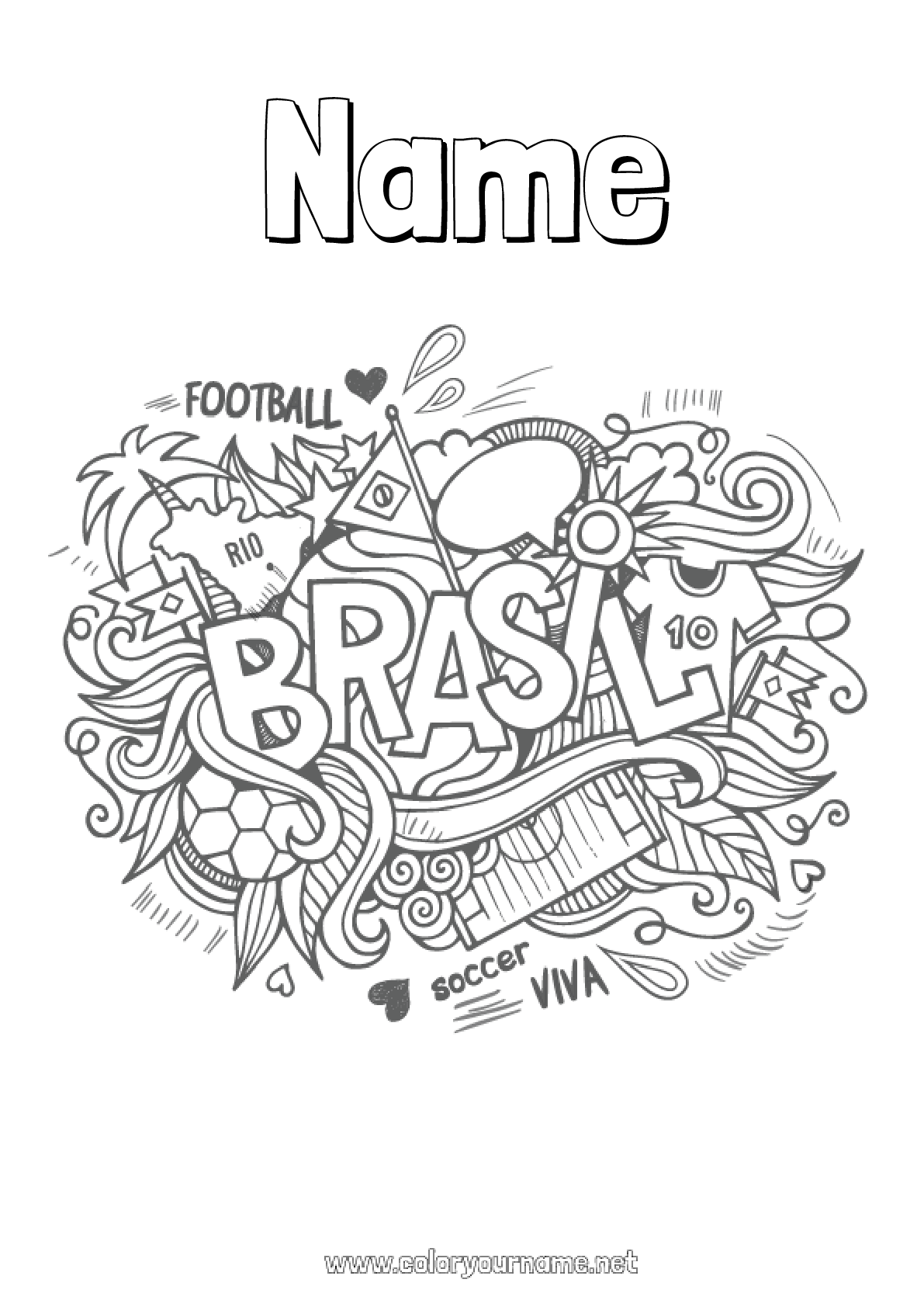 Coloring page No.3526 - Geography Symbols Brazil