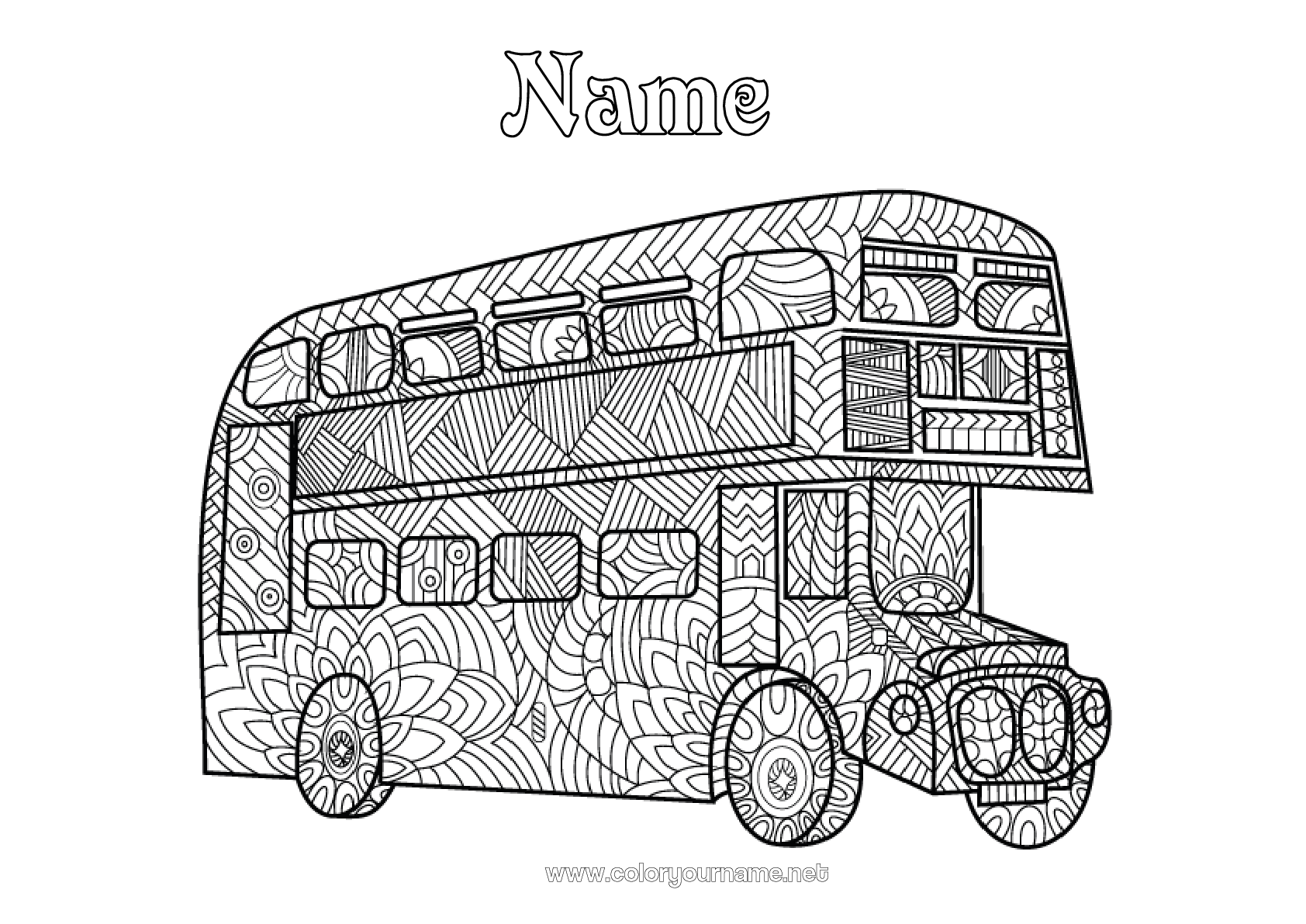 Coloring page No.3555 - Vehicles London United Kingdom