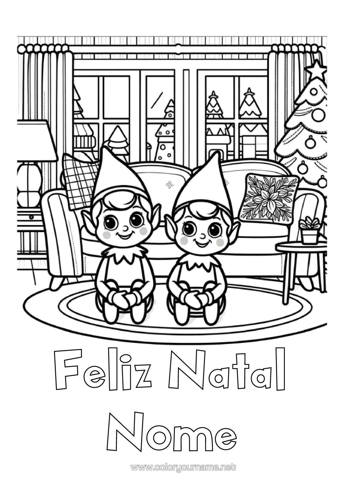 Nº de colorir 3591 - Elfo de Natal Páginas para colorir de elfos ...