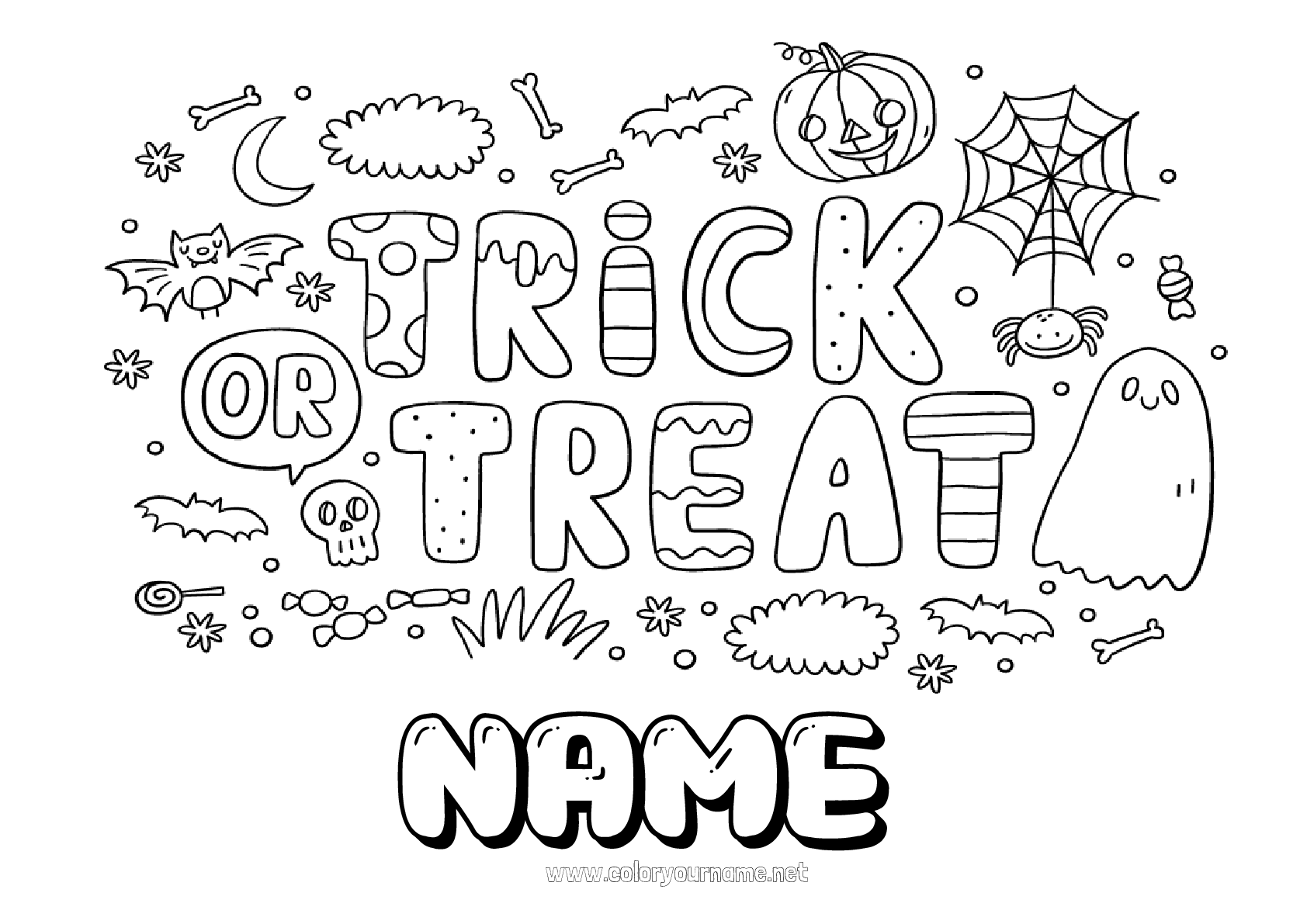 Coloring Page No 35 Trick Or Treat Halloween