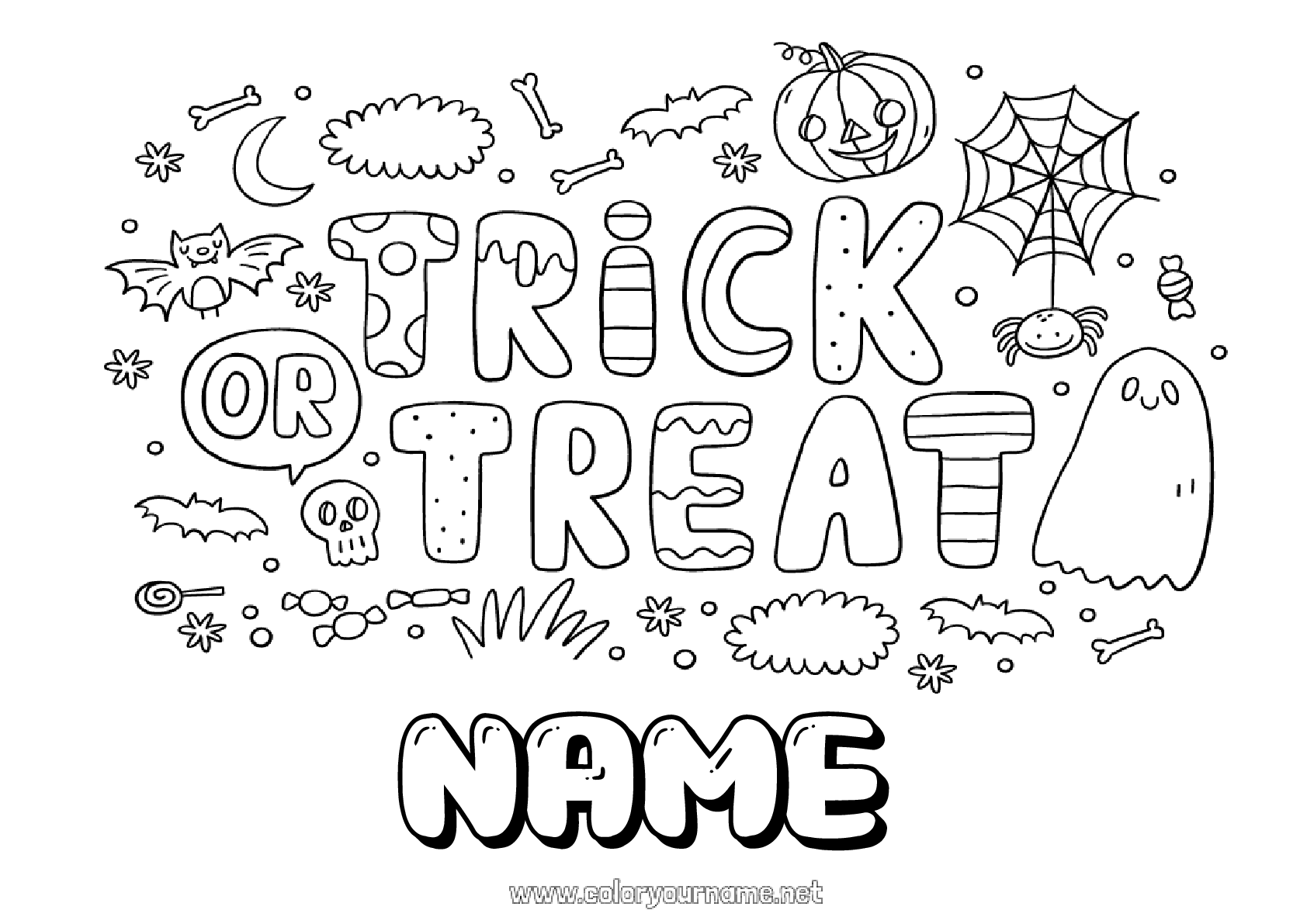 Coloring page No.41 - Trick or treat Halloween