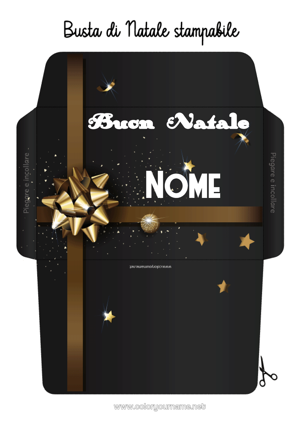 Pagina da colorare n.3639 - Regali Natale Busta