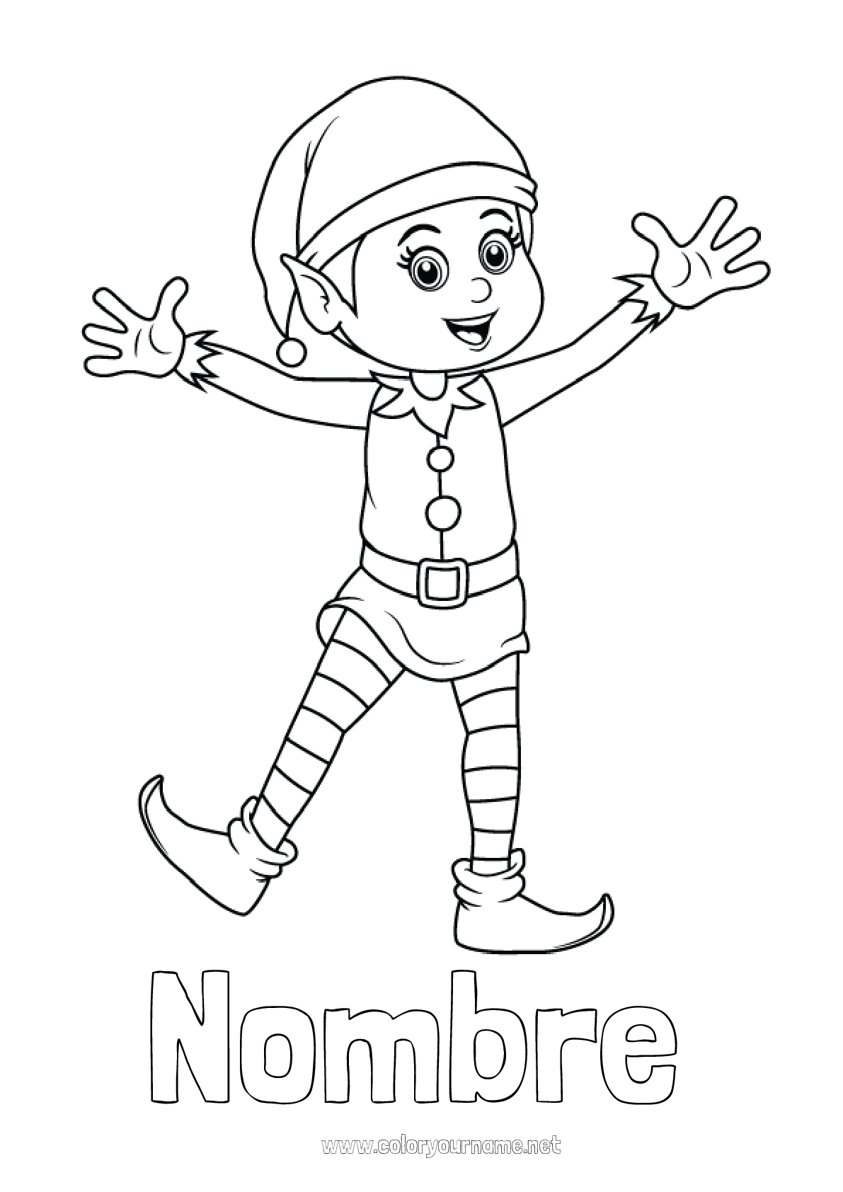 Nº de colorear 366 - Elfos de navidad Navidad Dibujos de Elfos para ...