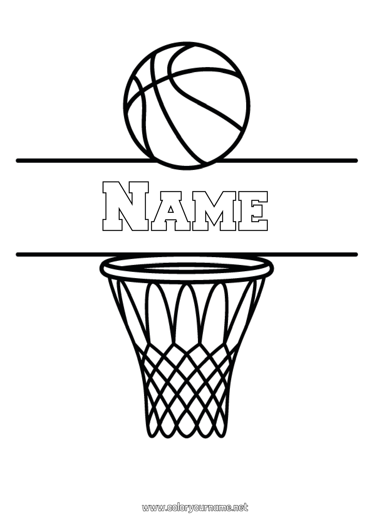 Coloring page No.3675 - Sport Basketball Team sports