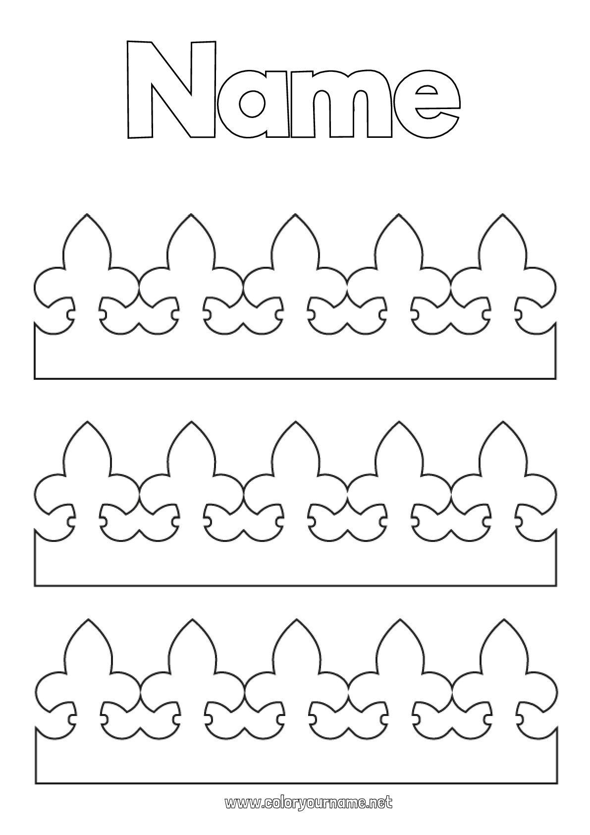 Coloring page No.3686 - Children's activities Crown Epiphany