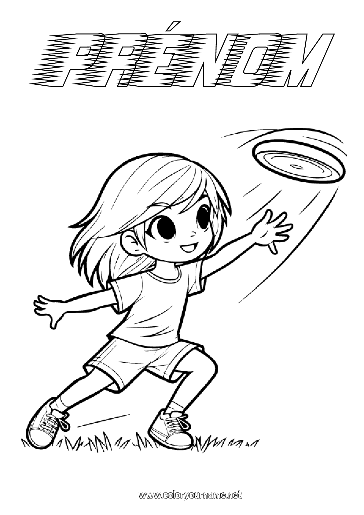 Coloriage n°3691 - Sport Autres sports Ultimate, frisbee