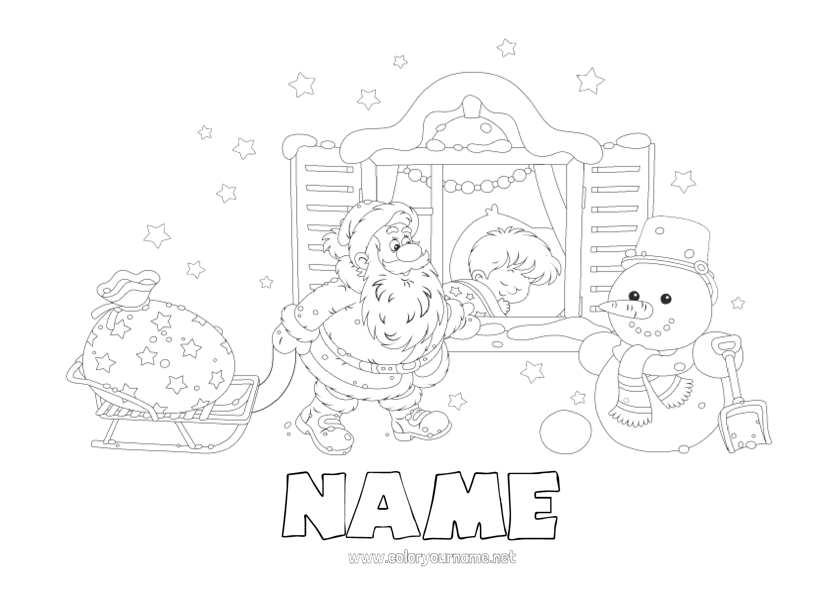 Merry Christmas ! : 115 free customizable coloring pages to print - Page 11