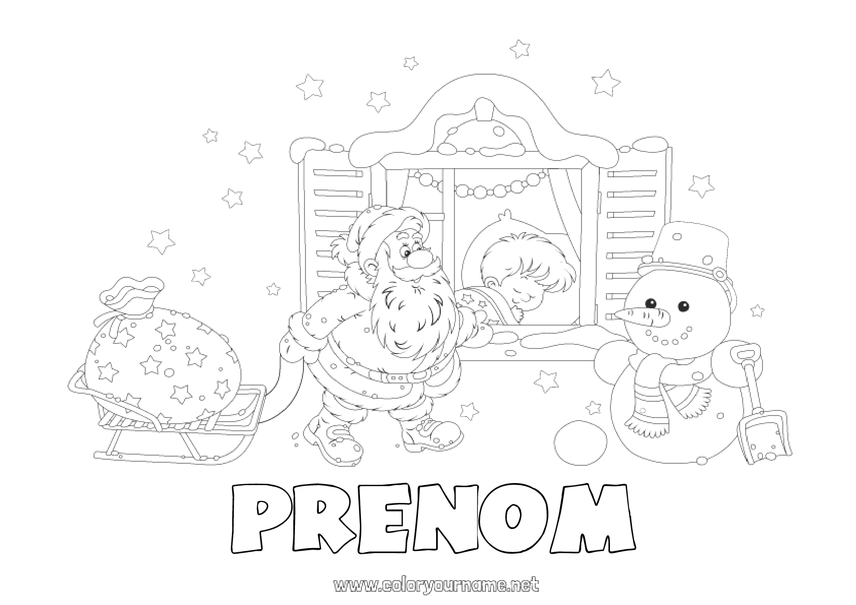 Joyeux Noël : 115 coloriages personnalisables gratuits à imprimer - Page 12