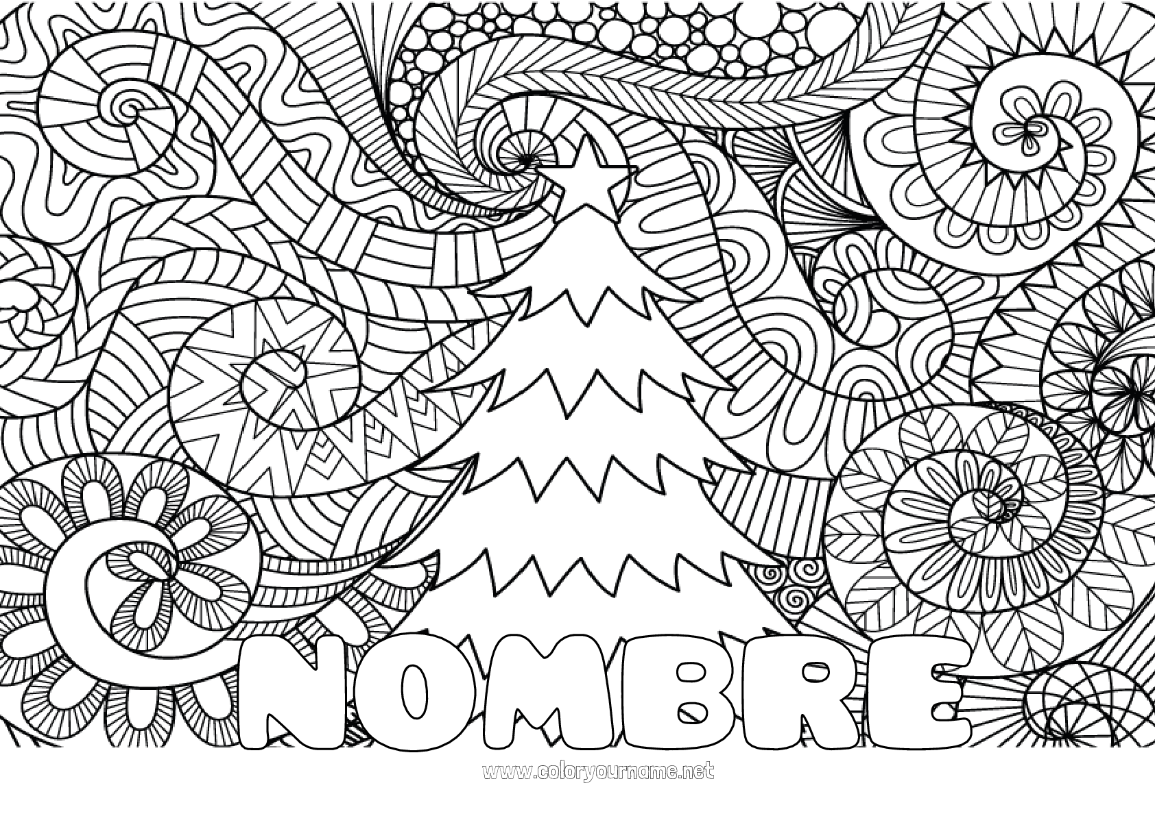 Nº de colorear 90 - Mandala Papá Chica