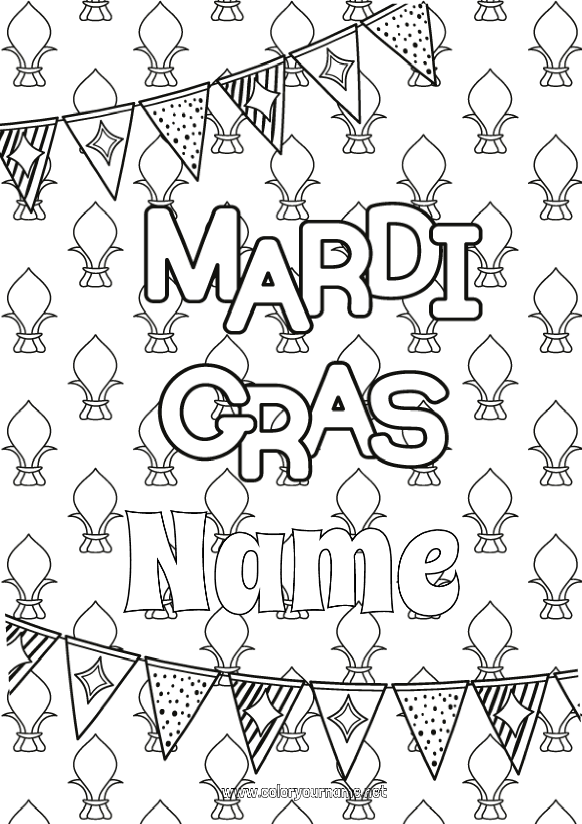 Coloring page No.3774 - Carnival Shrove Tuesday