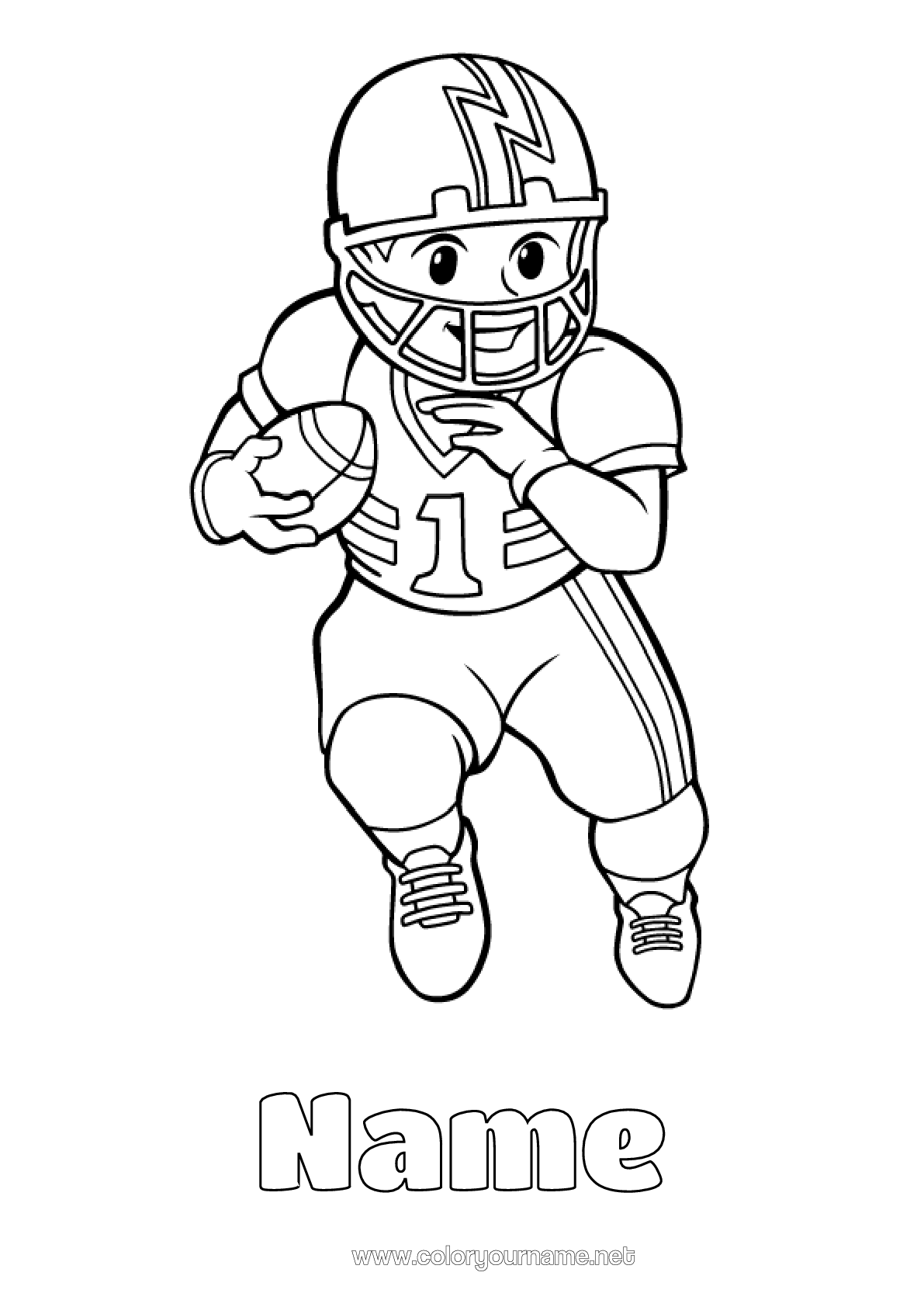 Coloring page No.3796 - Sport Super Bowl Rugby
