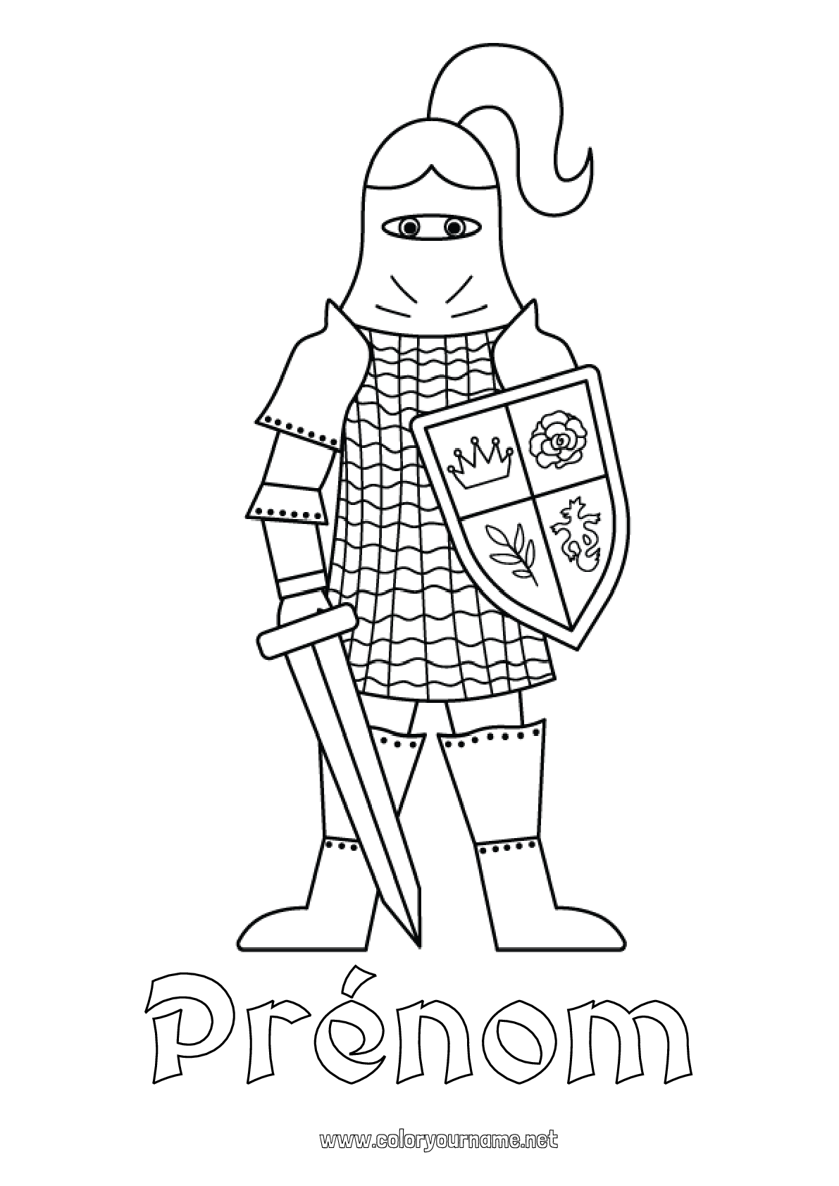 Coloriage n°3819 - Chevalier