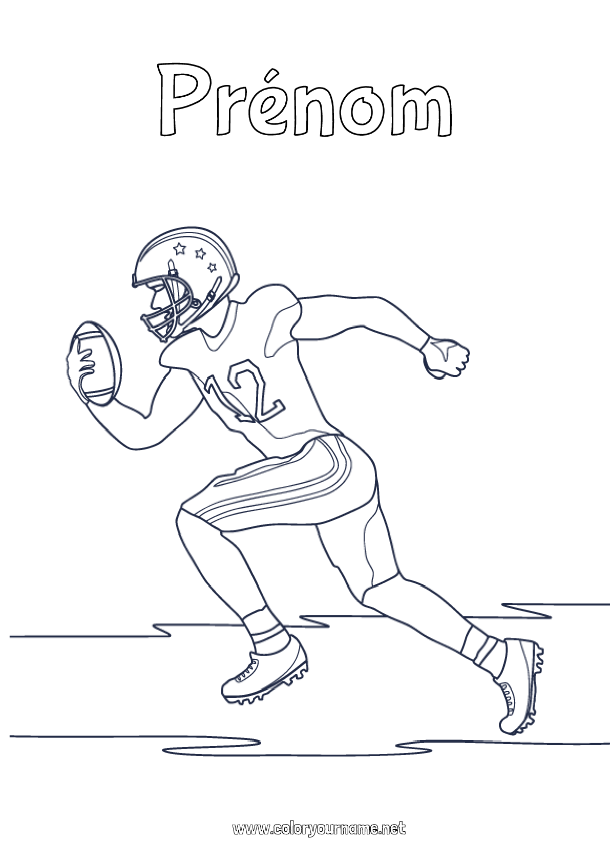 Coloriage n°3829 - Sport Super Bowl Rugby