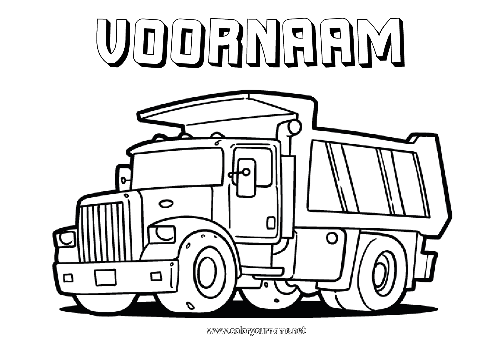 Coloring Kleurplaat Vrachtwagen Scania Daf Rig Freightliner Kenworth ...