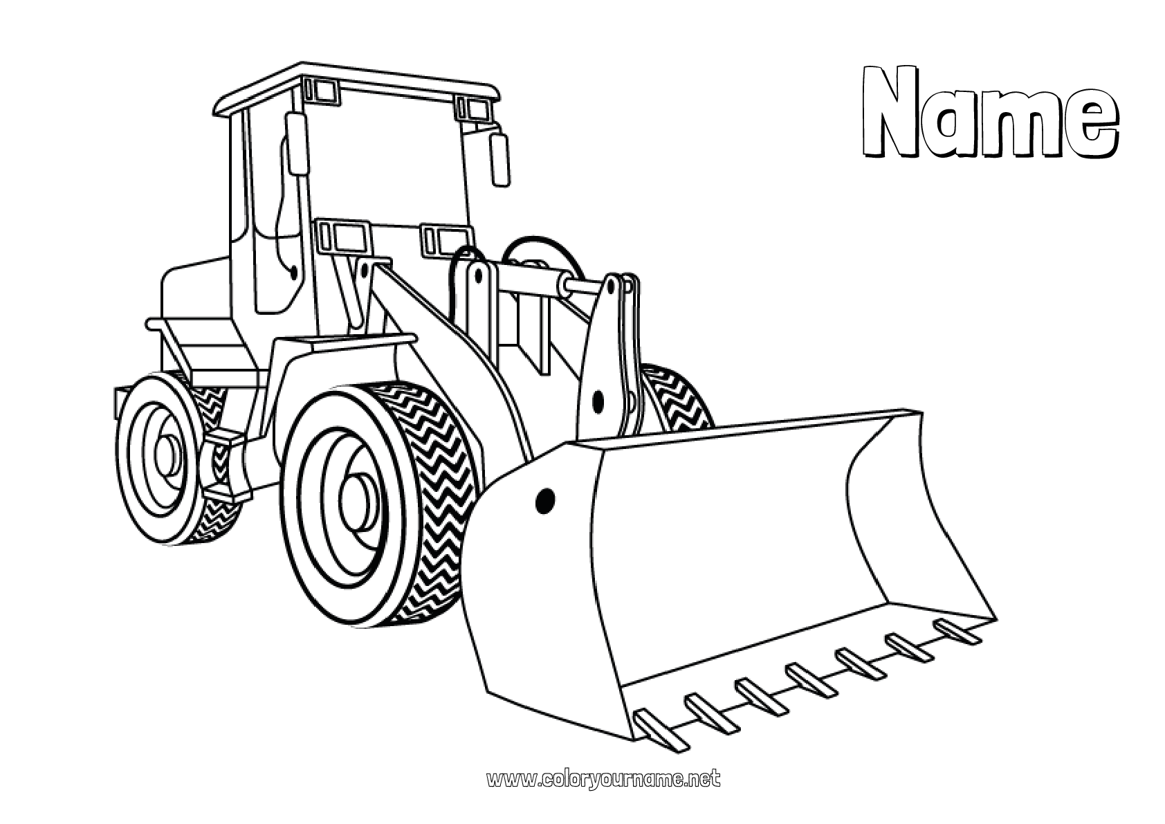 Coloring page No.3837 - Vehicles Construction machinery Construction Jobs