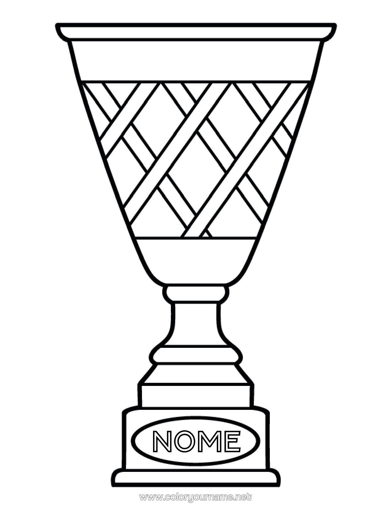Pagina da colorare n.3903 - Coppa, trofeo, medaglia Competizioni e premi