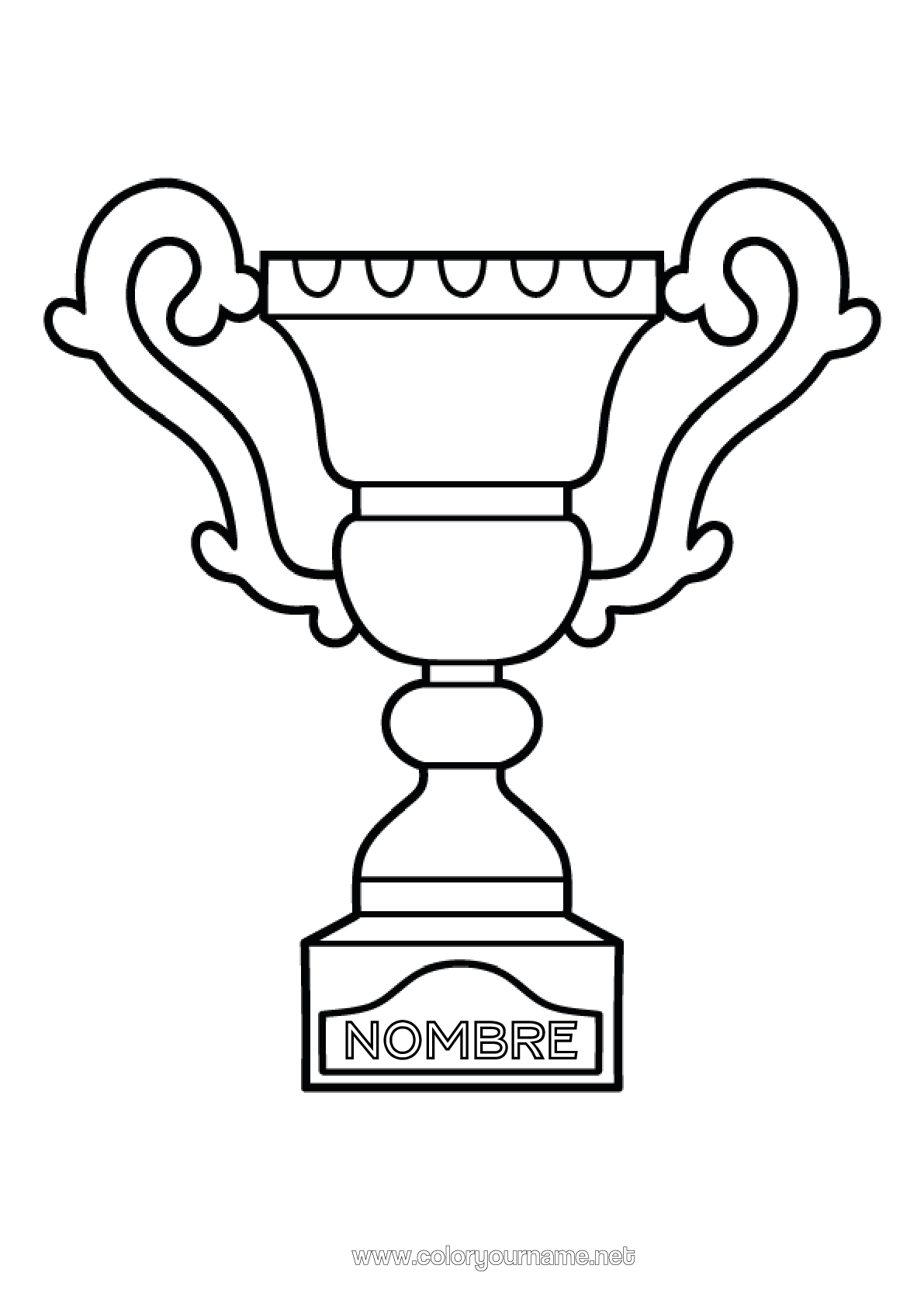 Nº de colorear 3904 - Sport Copa, trofeo, medalla Competitions and Rewards