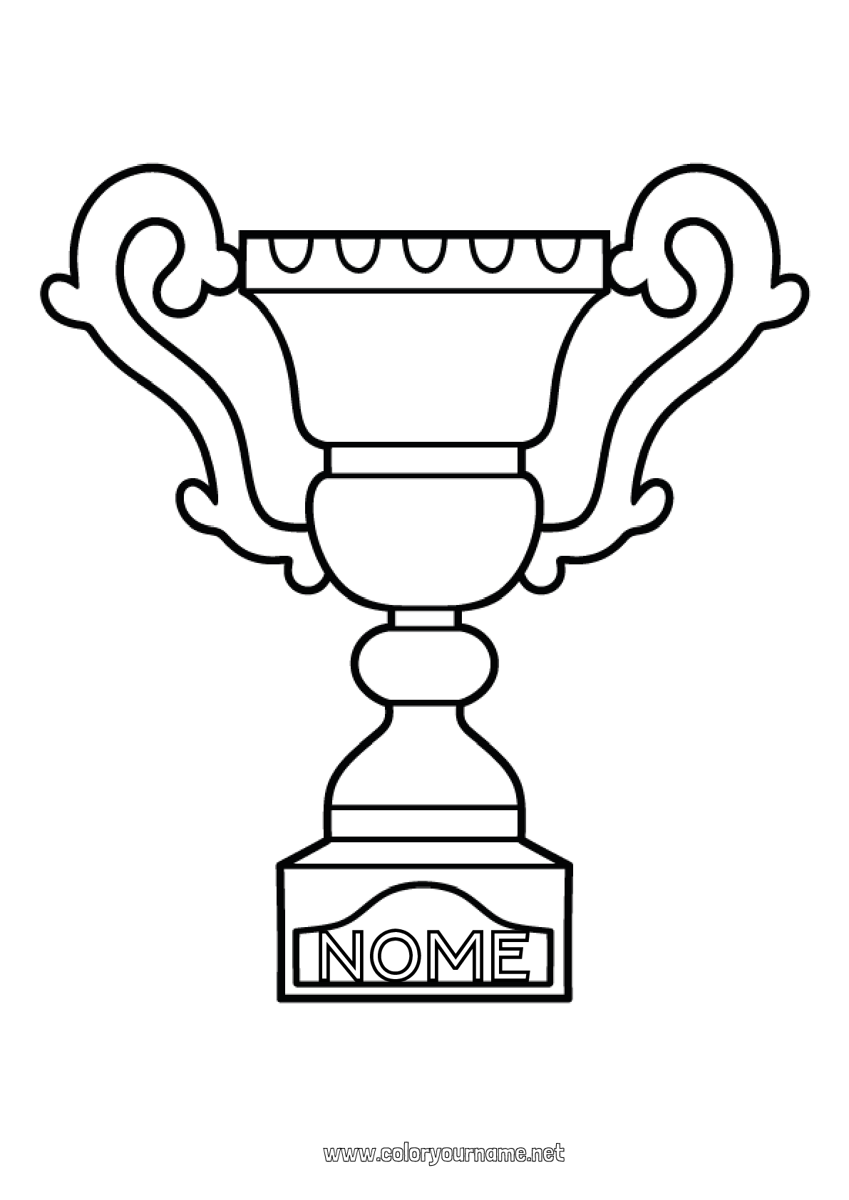 Nº de colorir 3904 - Esporte Copa, troféu, medalha Competições e Prêmios