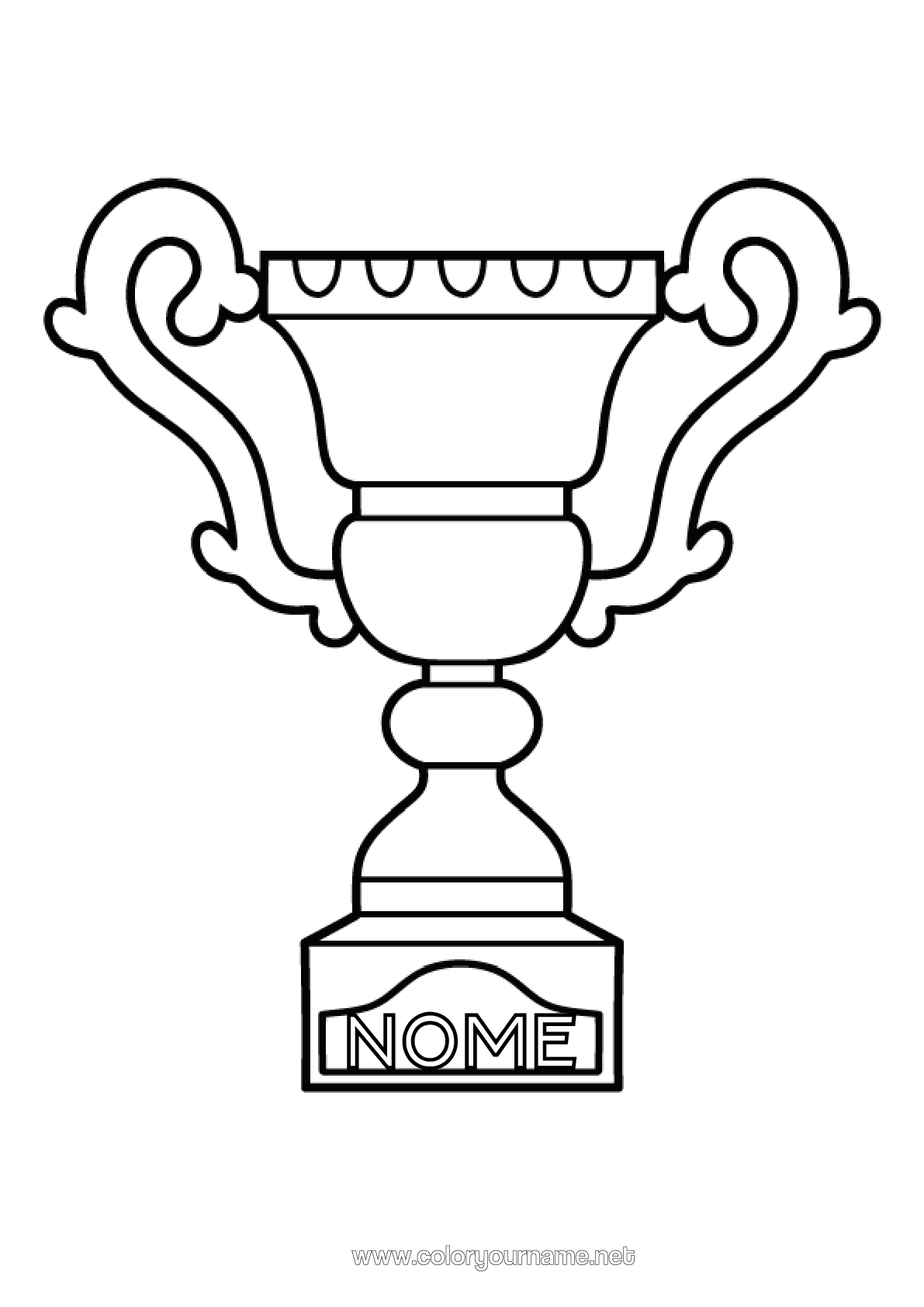 Pagina da colorare n.3904 - Coppa, trofeo, medaglia Competizioni e premi