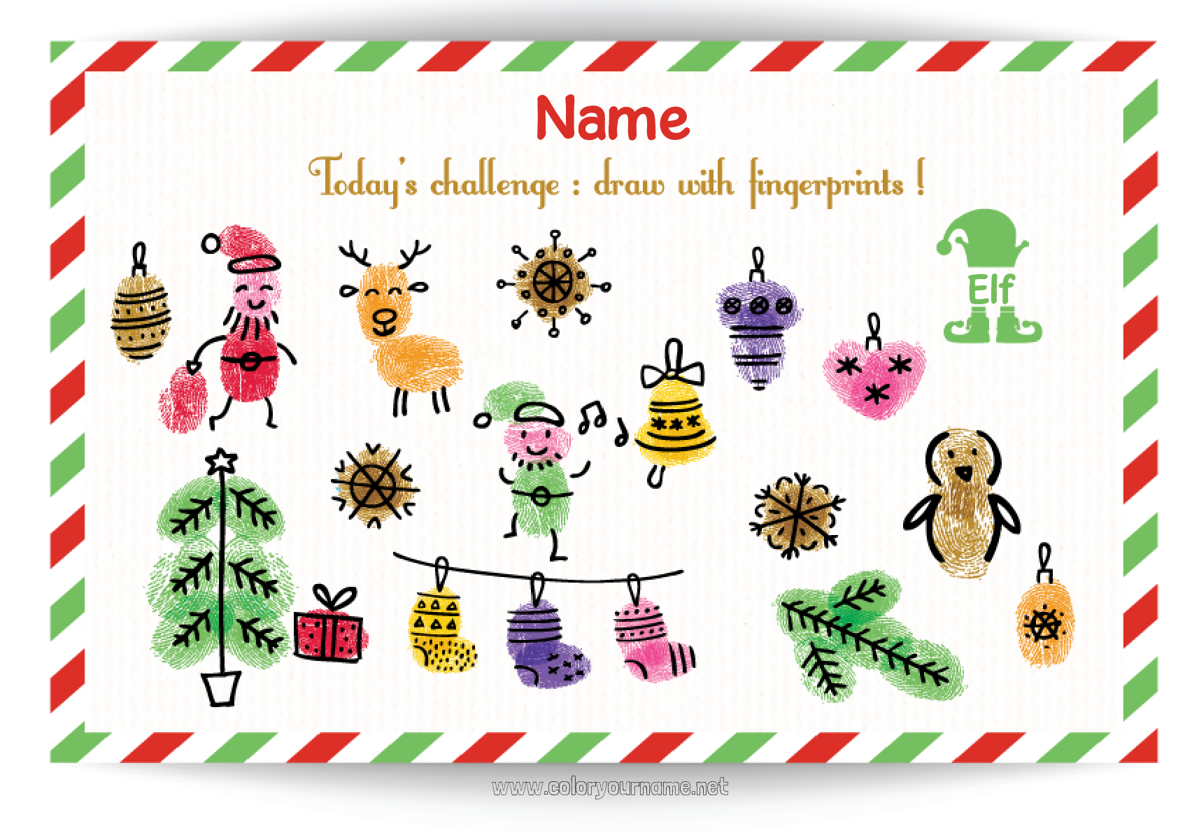 Coloring page No.390 - Christmas elves Christmas Christmas Elf Stuffing