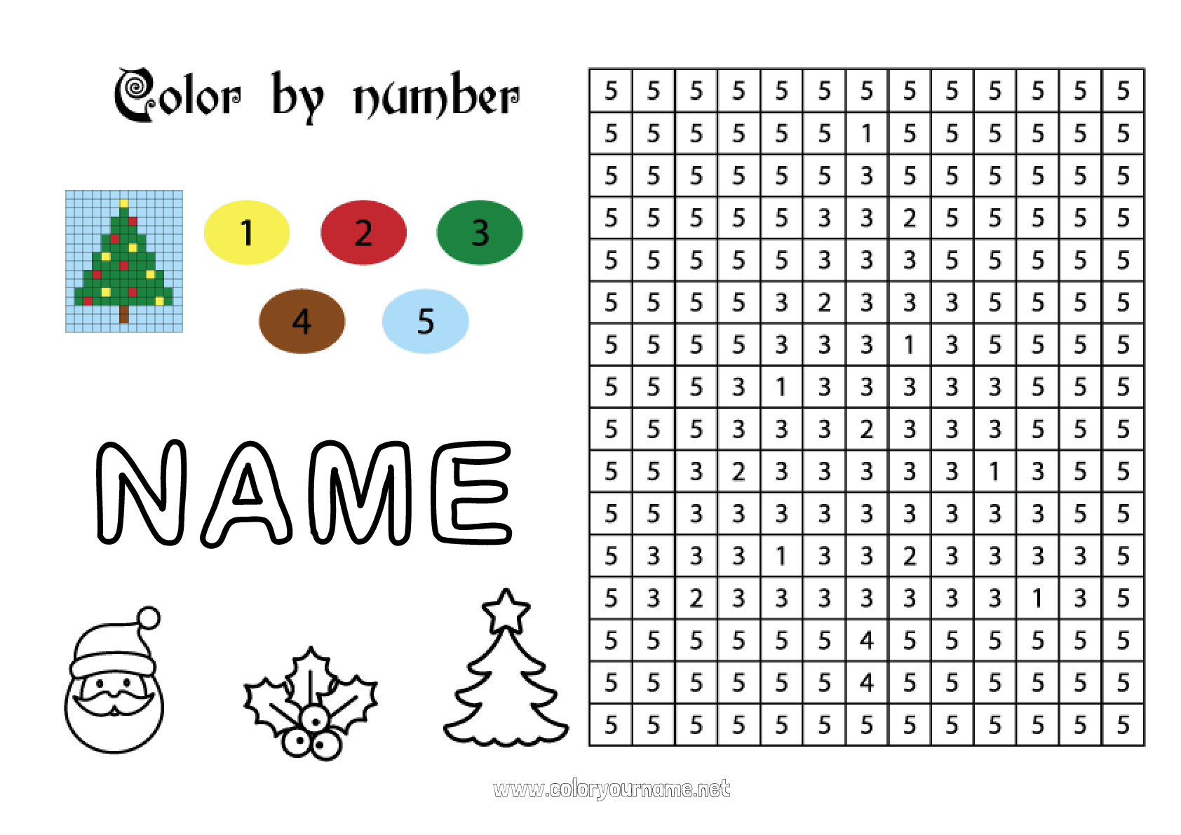 Coloring page No.419 - Snow Winter Christmas tree