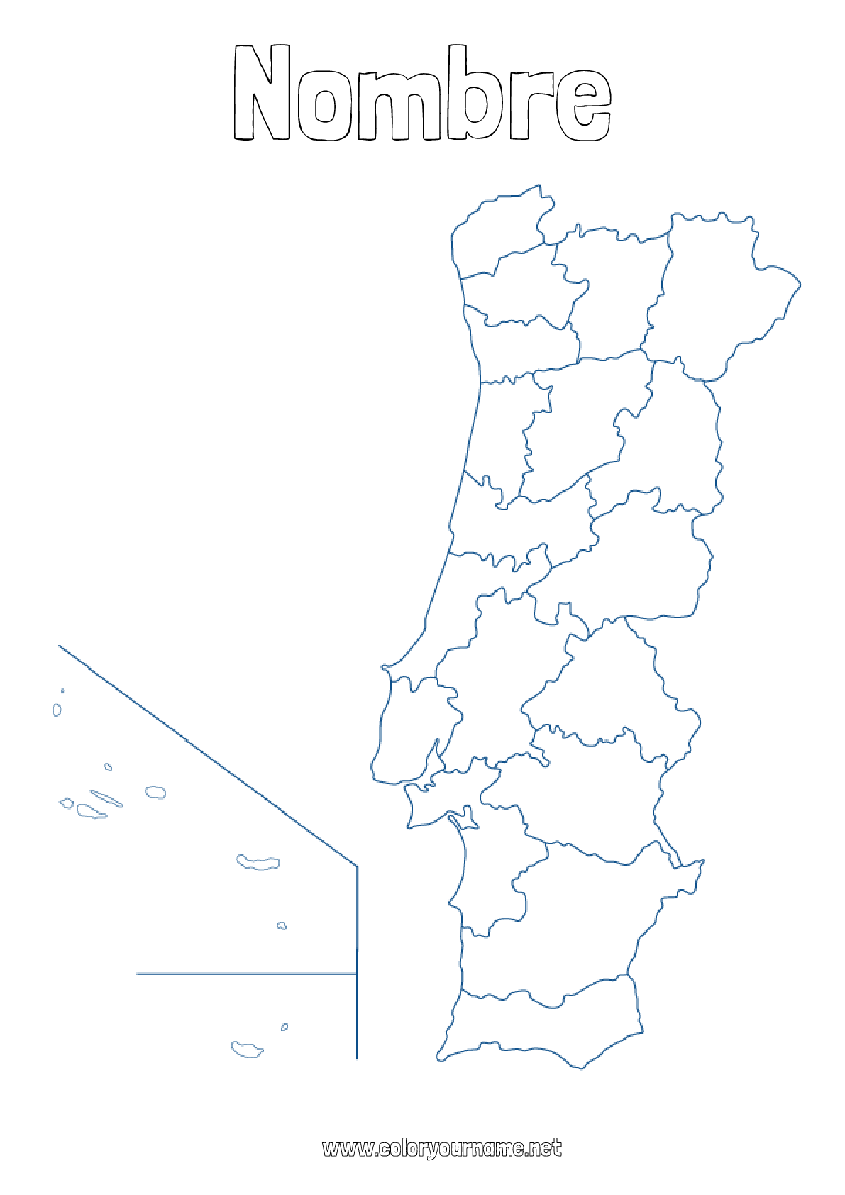 Nº de colorear 3932 - Geografía País Mapa del pais