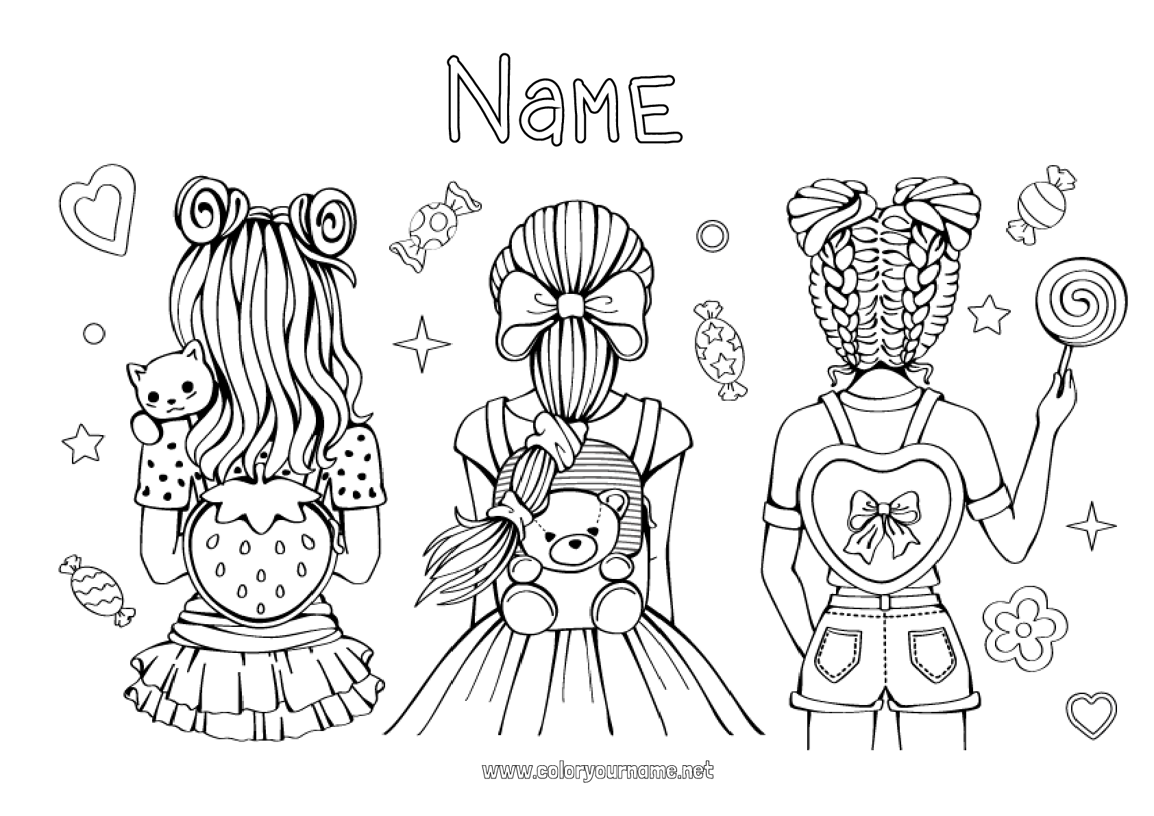 Coloring page No.3936 - Sweets Girl Friend