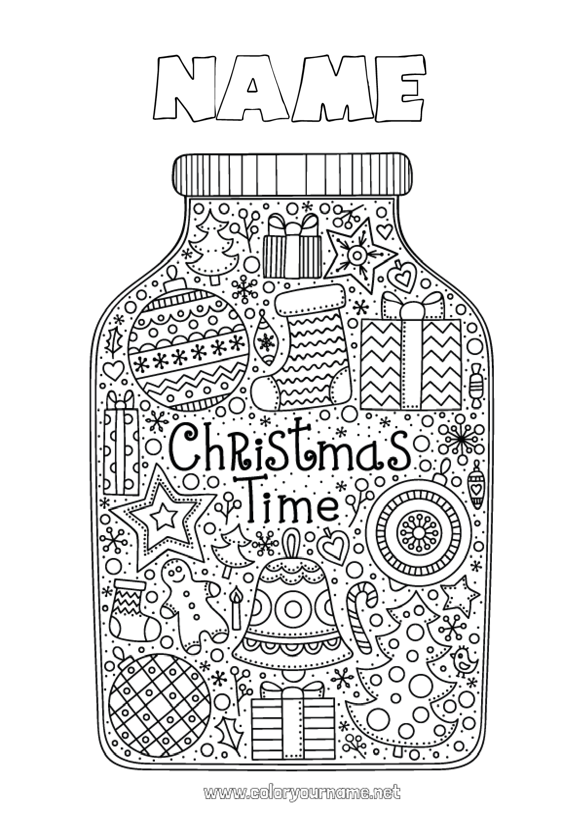 Coloring page No.397 - Christmas Christmas decorations