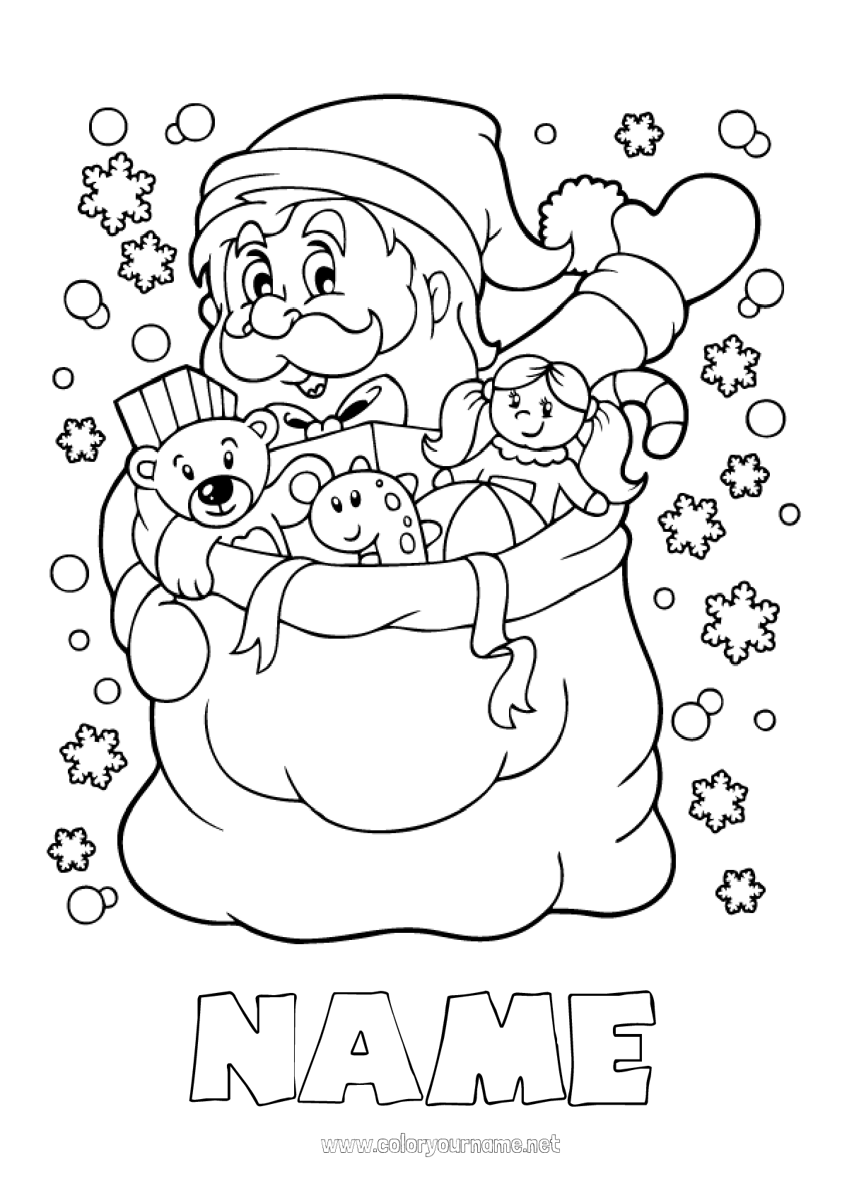 Merry Christmas ! : 115 free customizable coloring pages to print - Page 10