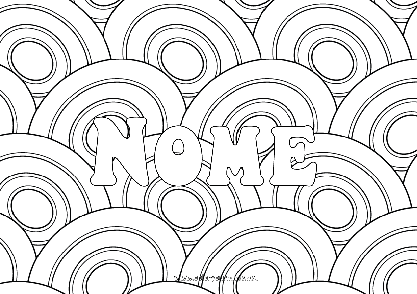 Pagina da colorare n.3991 - Nome decorato Uova di Pasqua Zentangle