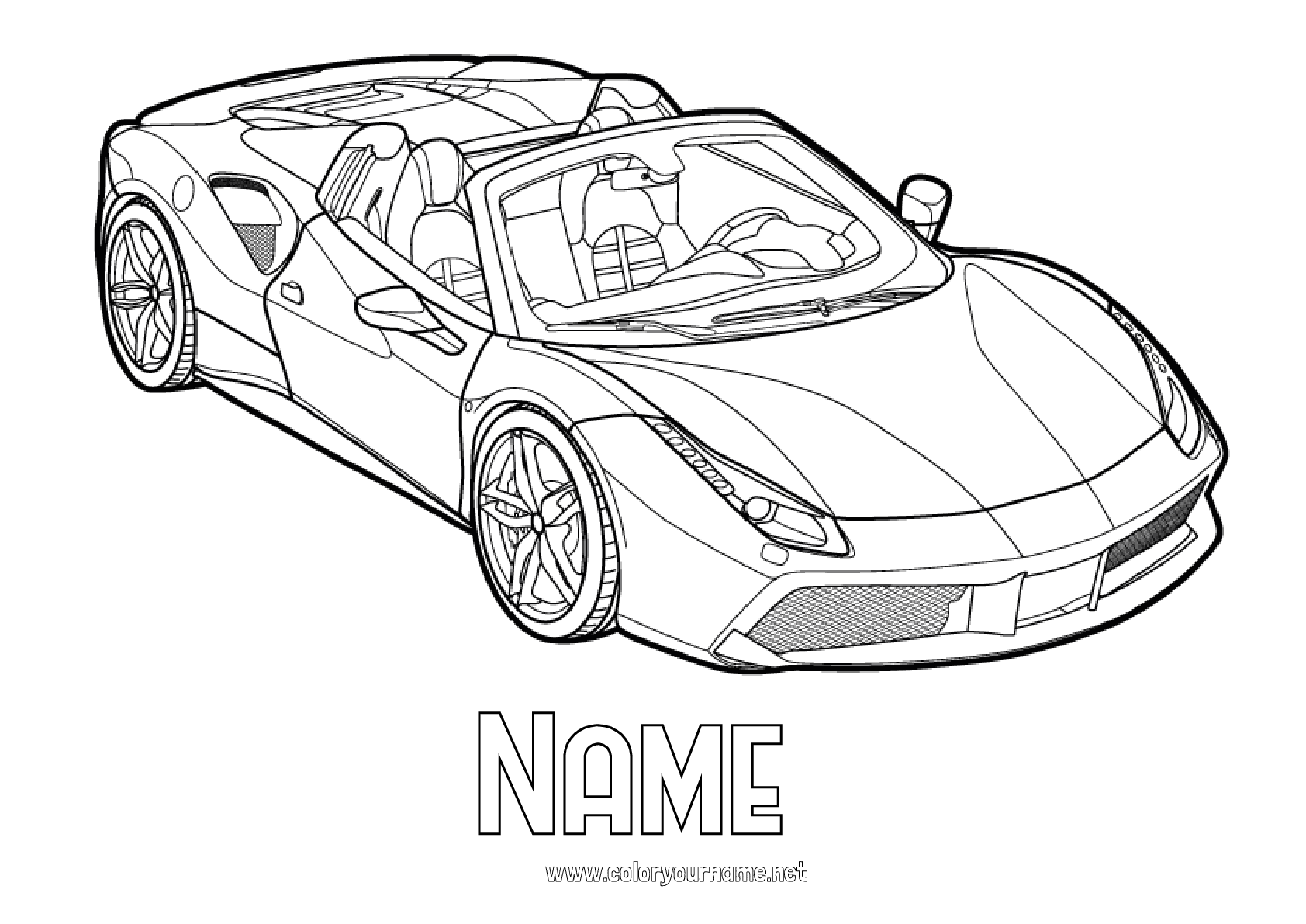 Coloring page No.4039 - Vehicles Car Racing car