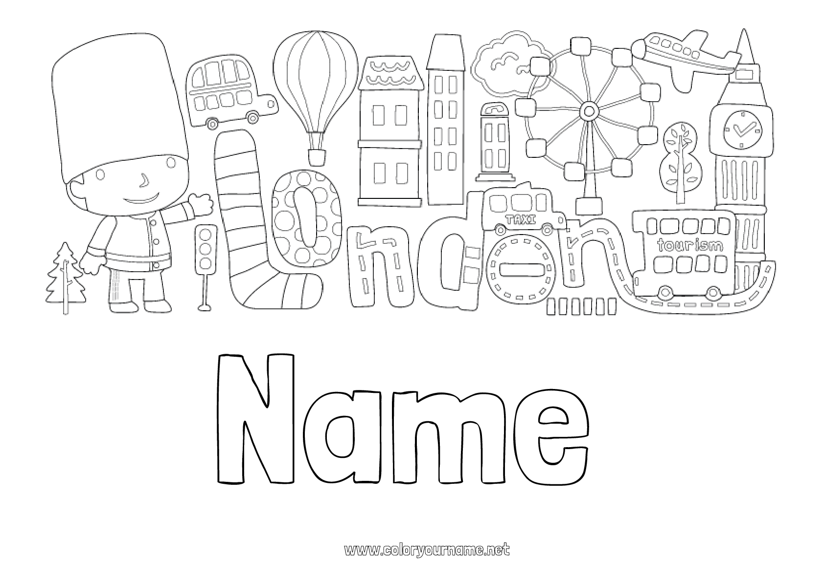 Coloring page No.4081 - Geography London United Kingdom