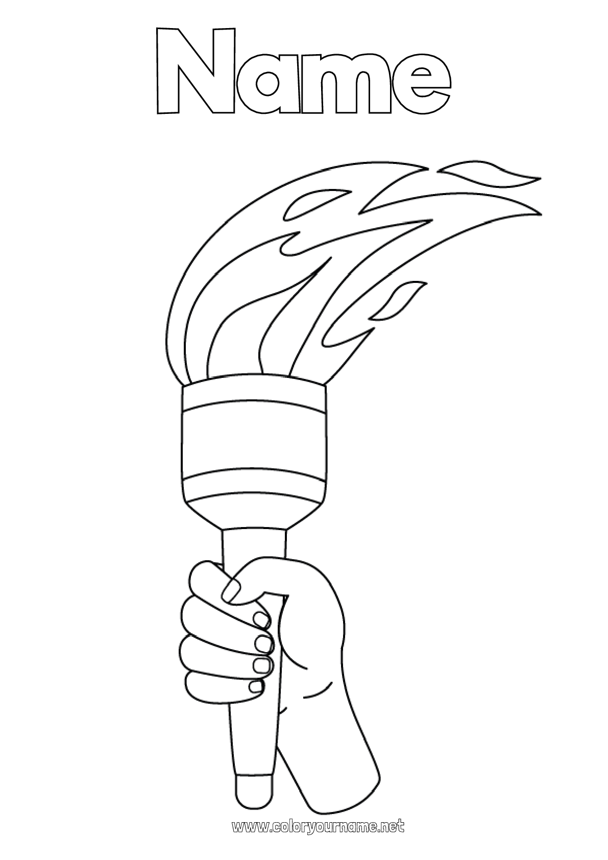 Coloring page No.4110 - Sport Competitions and Rewards Fire