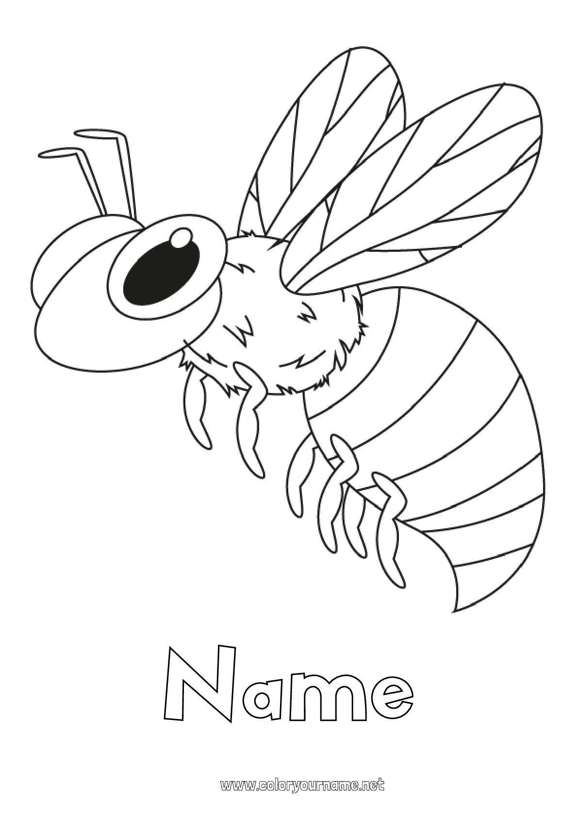 Coloring page No.4150 - Animal Bee Insects