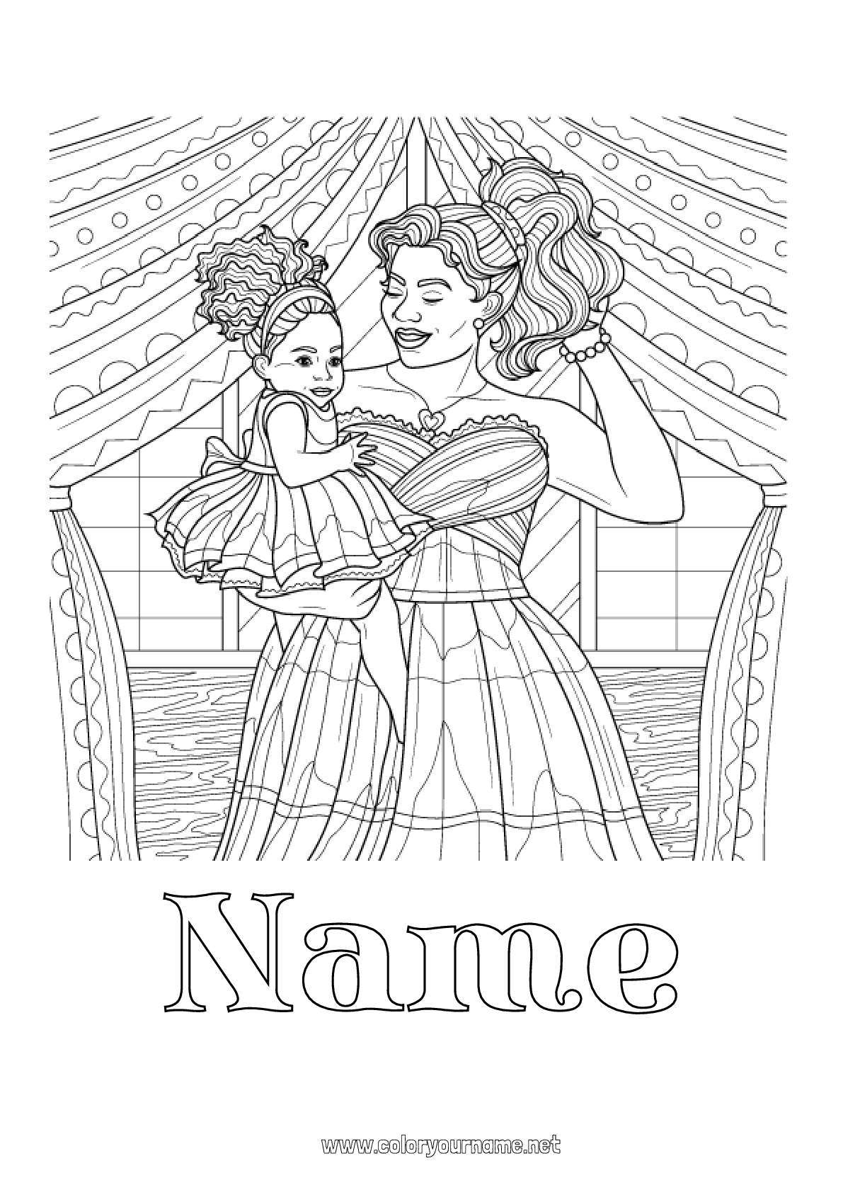 Coloring page No.4171 - Mum Girl Complex coloring pages