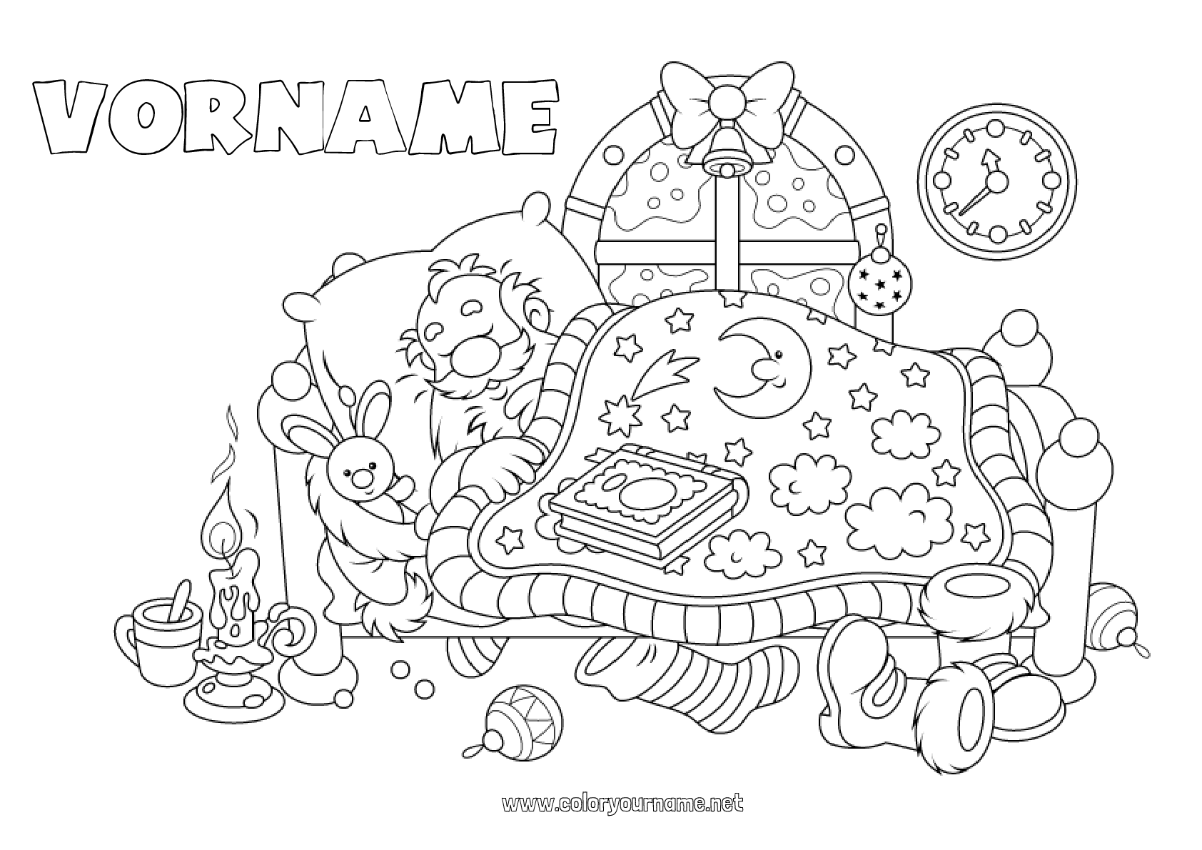 Malvorlage Nr.423 - Weihnachtsmann Weihnachten