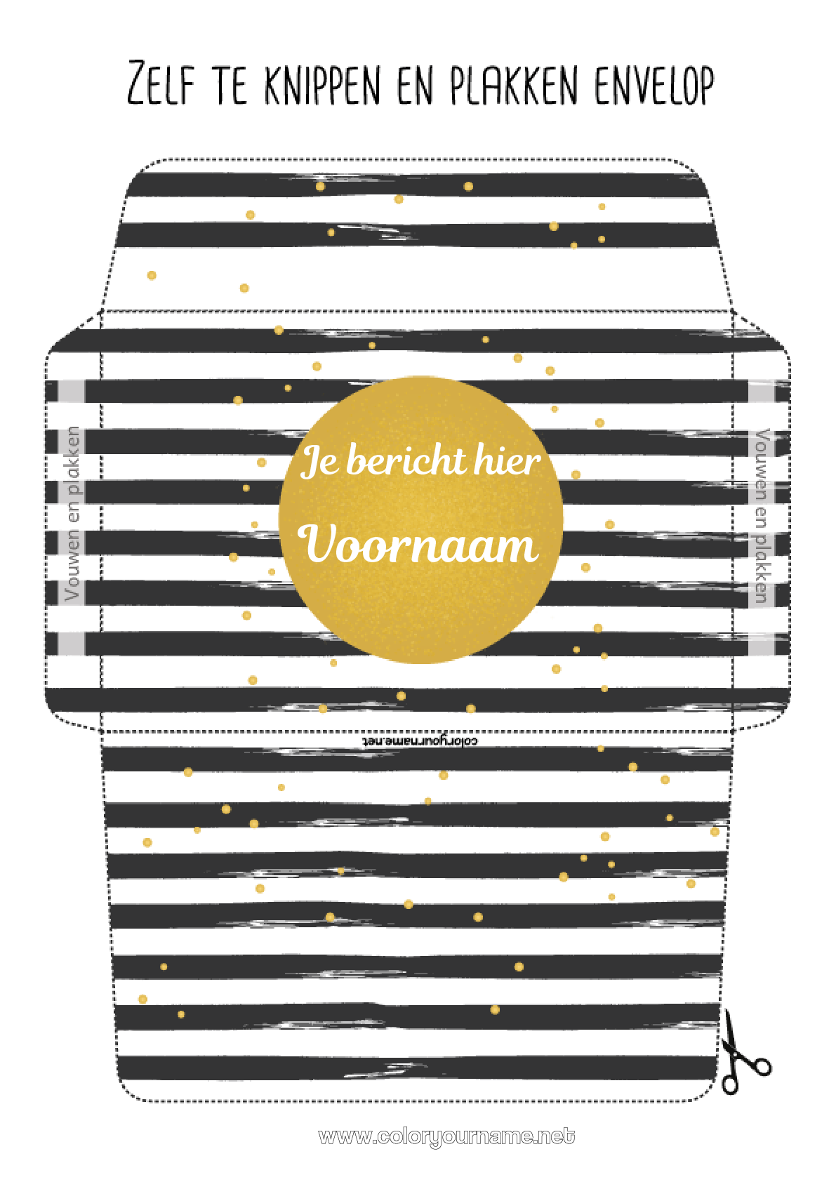 Kleurplaat nr.4246 - Feest Envelop Bedankt