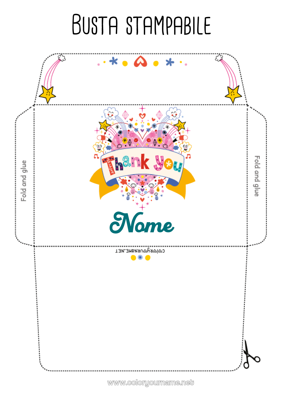 Pagina da colorare n.4248 - Cuore Busta Grande cuore